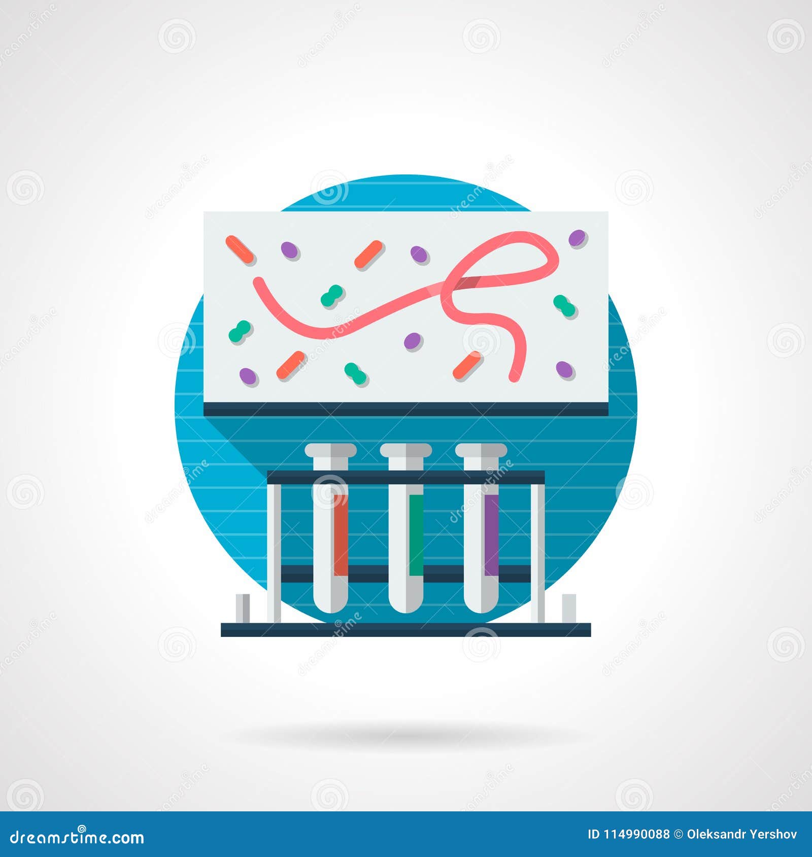 Pathogens Research Color Detailed Icon Stock Illustration ...