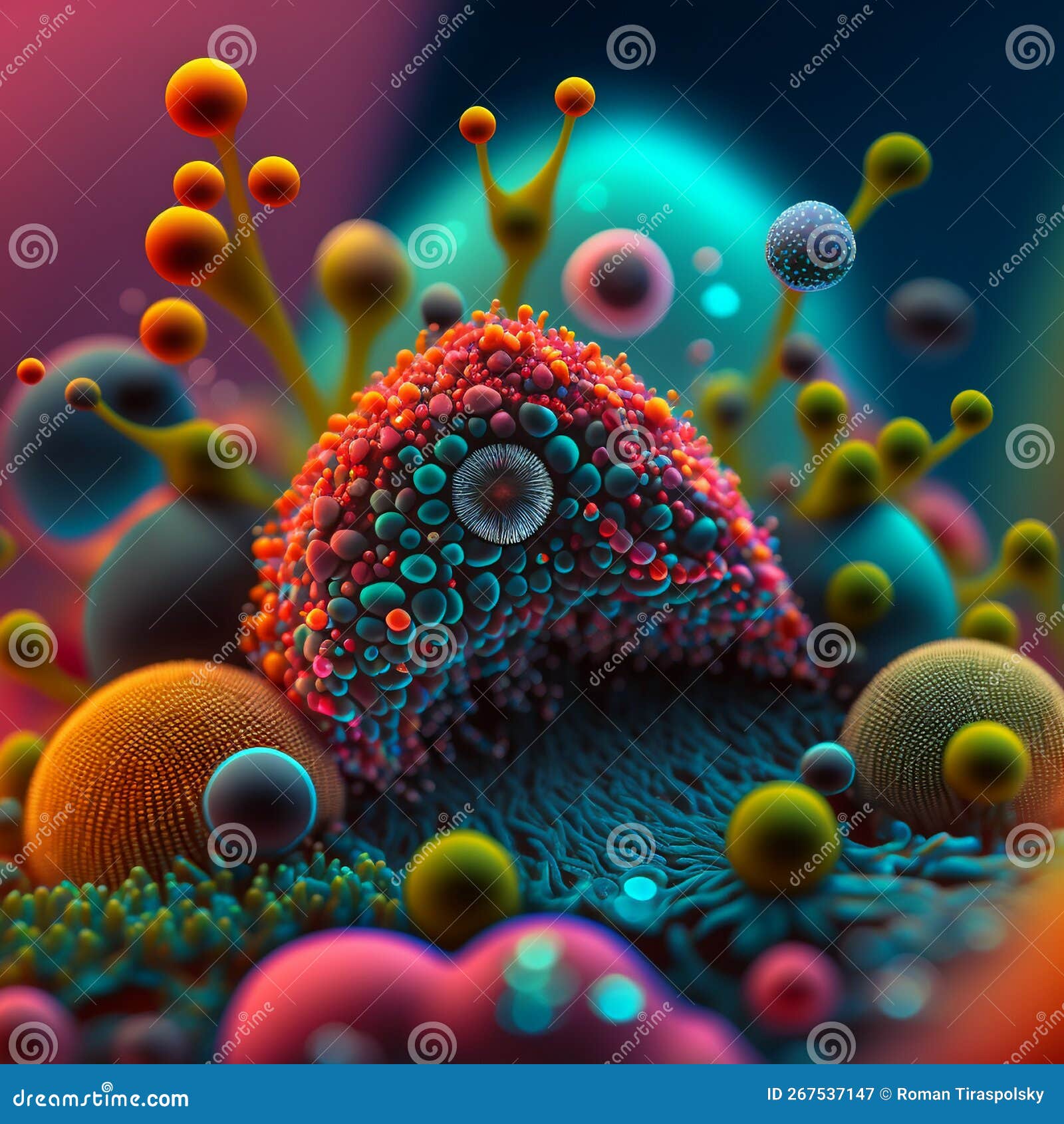 Microworld abstraction stock illustration. Illustration of science ...