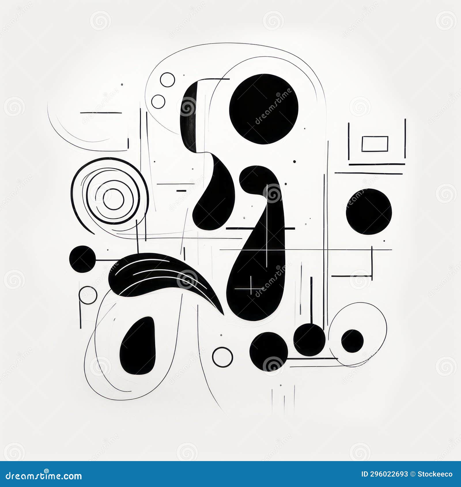 Abstract Illustration Minimalistic Sophistication with Bold Linework ...