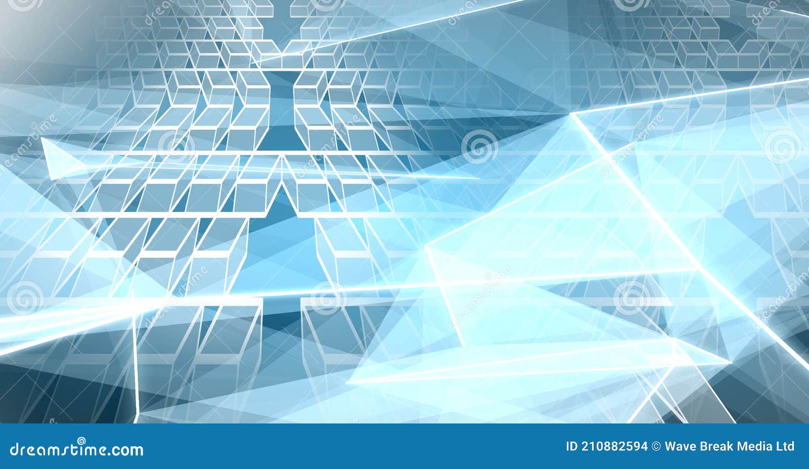 Abstract Illustration of Multiple 3d Geometrical Cube and Polygonal ...