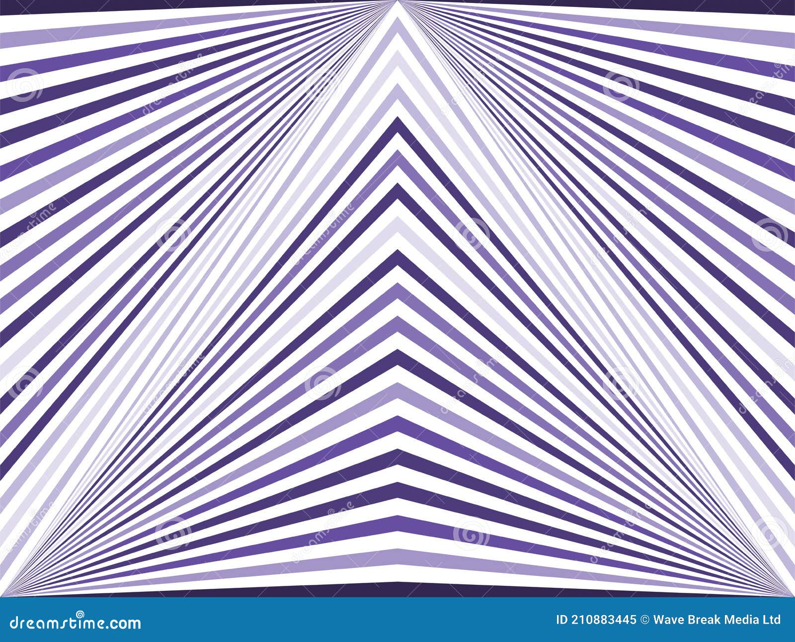Abstract Illustration of Multiple Purple Striped Lines in 3d Triangular ...