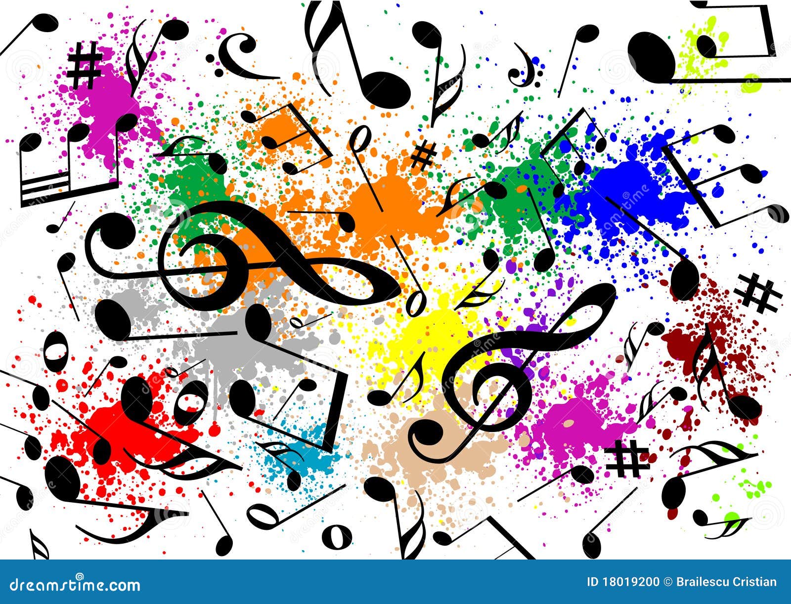Abstract Illustration of a Musical Background Stock Illustration ...