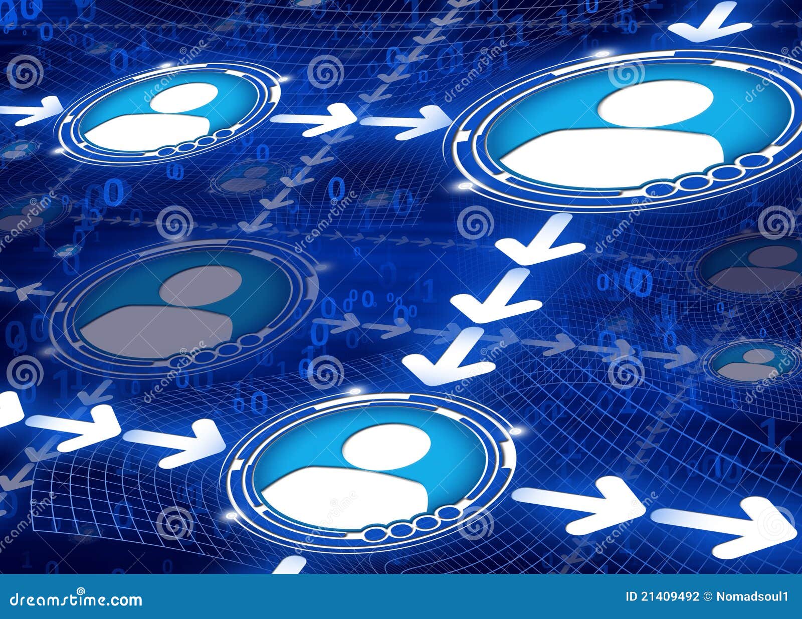 Abstract Illustration of Network Stock Illustration - Illustration of ...