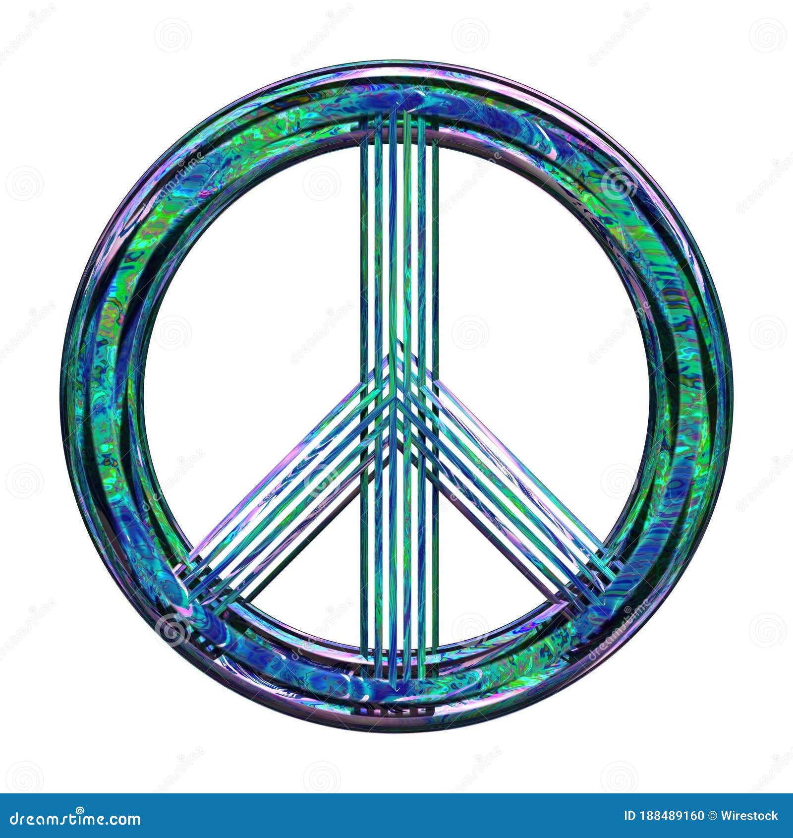 Abstract Illustration of Peace Sign Isolated on White Background Stock ...