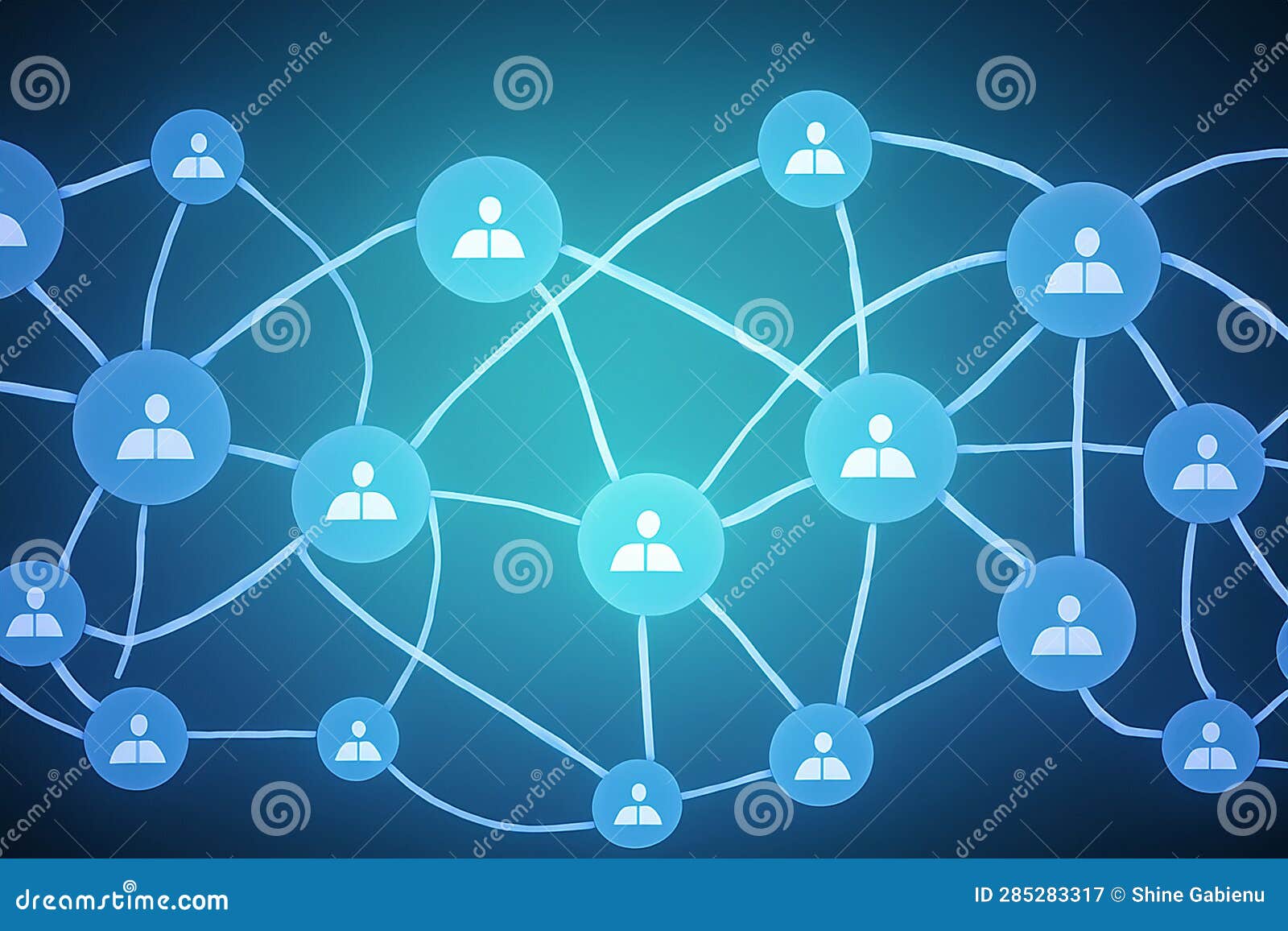 Abstract Illustration of a Peer To Peer Network Stock Image - Image of ...