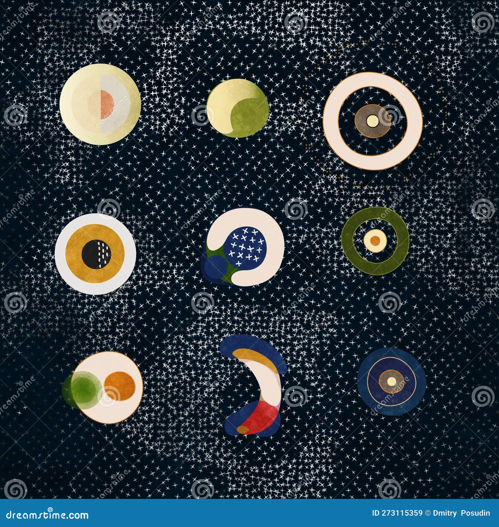 Abstract Illustration of the Planets of the Solar System Stock Image ...