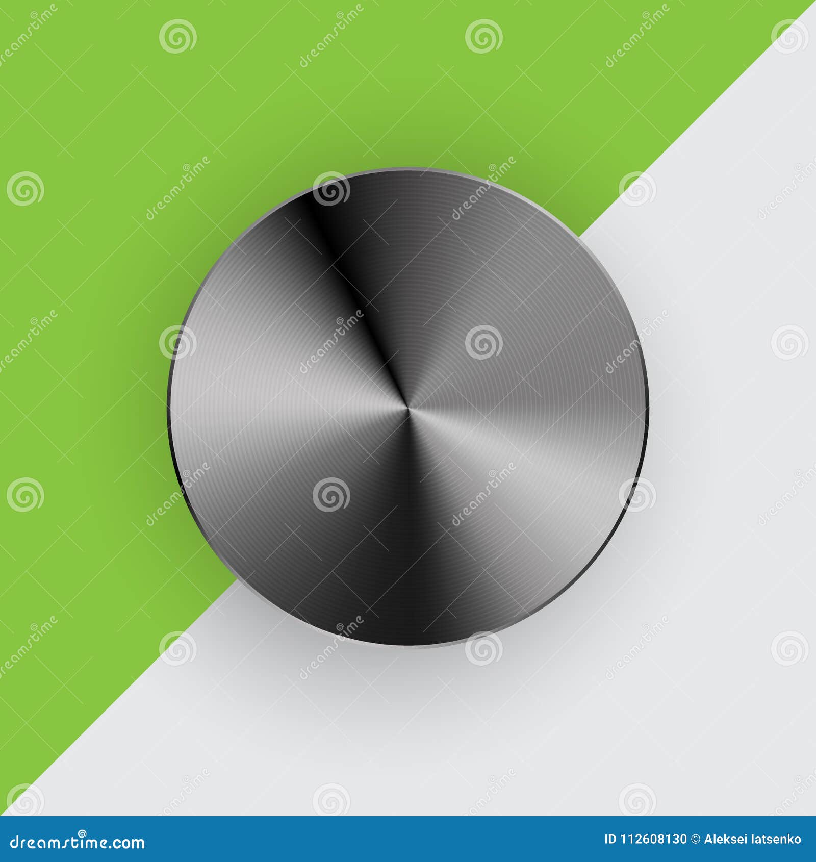 Round Metallic Texture Button Vector Illustration Stock Vector ...