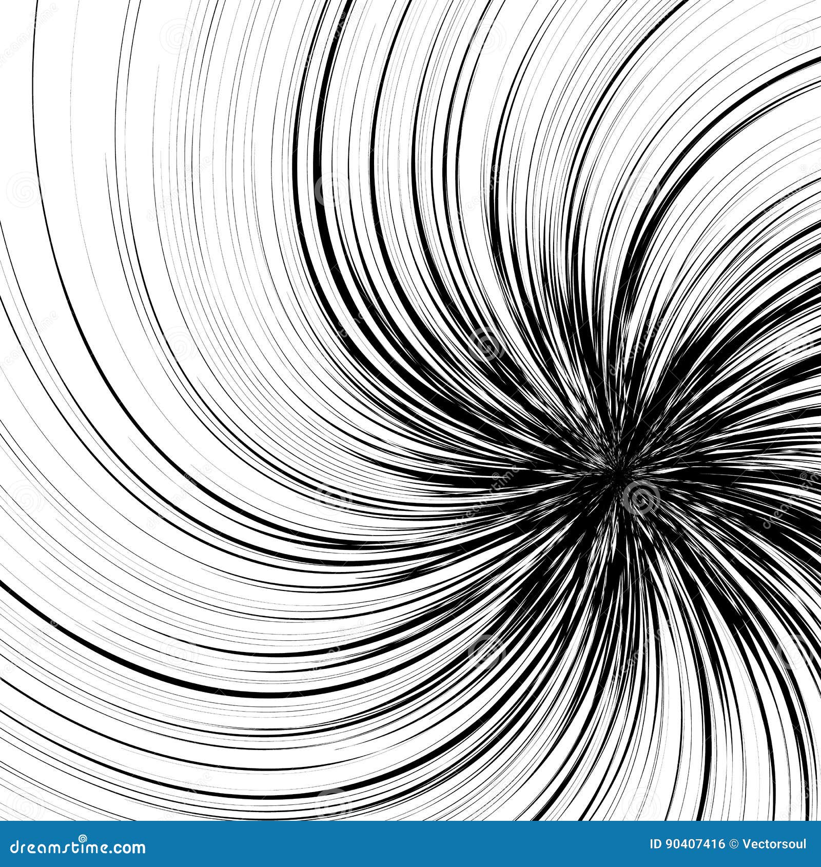 Abstract Illustration with Radial, Radiating Random Lines. Irregular ...