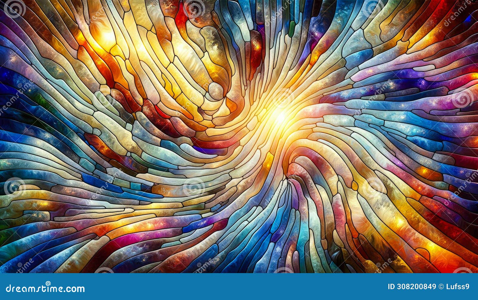 Abstract Background Radiant Stained Glass Texture with a Glare Stock ...