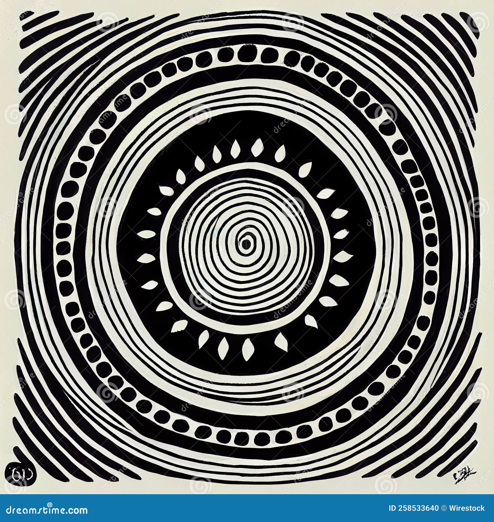 Abstract Illustration of Random Shapes and Lines Isolated on a White ...