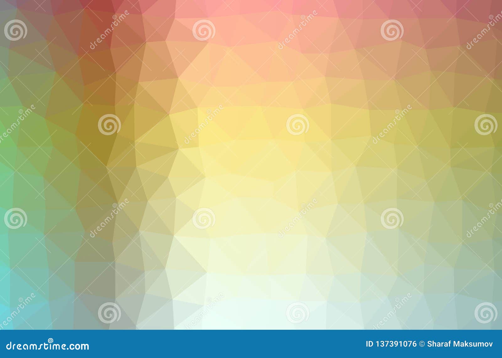 Abstract Illustration of Red, Green, Yellow and Blue Triangle Polygon ...