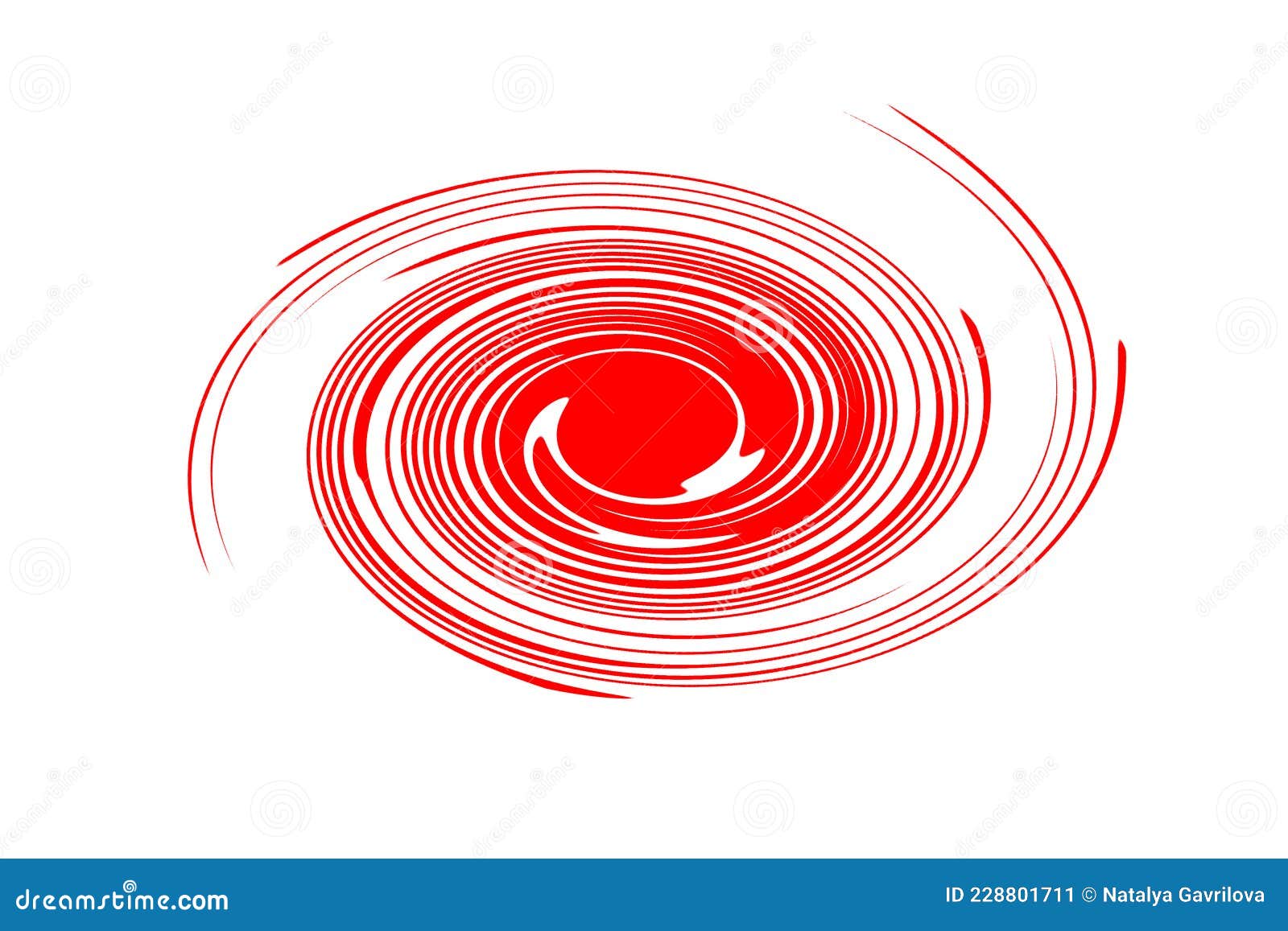Abstract Illustration of a Red Vortex on a White Background Stock ...