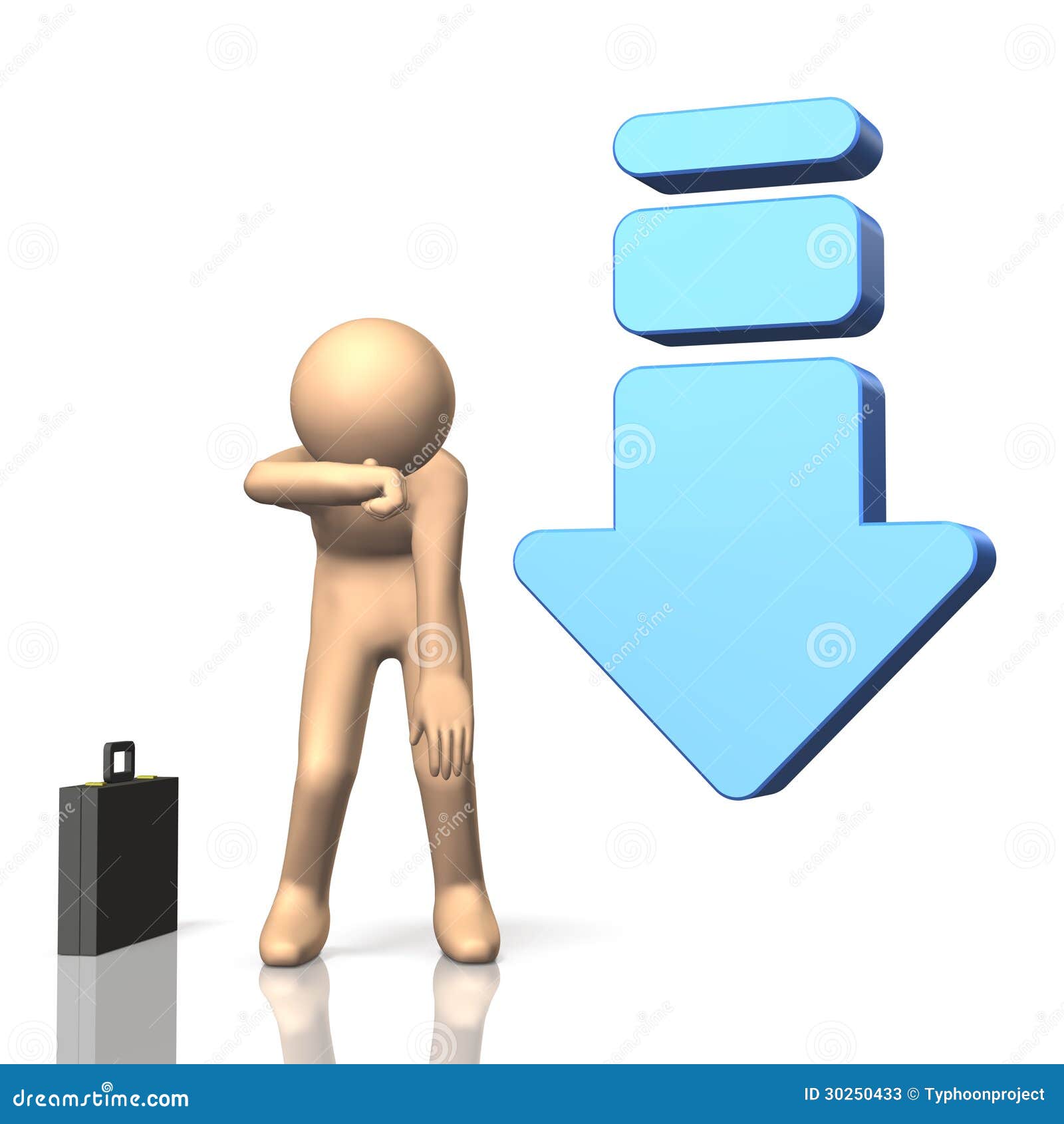 Abstract Illustration Representing a Failure Stock Illustration ...