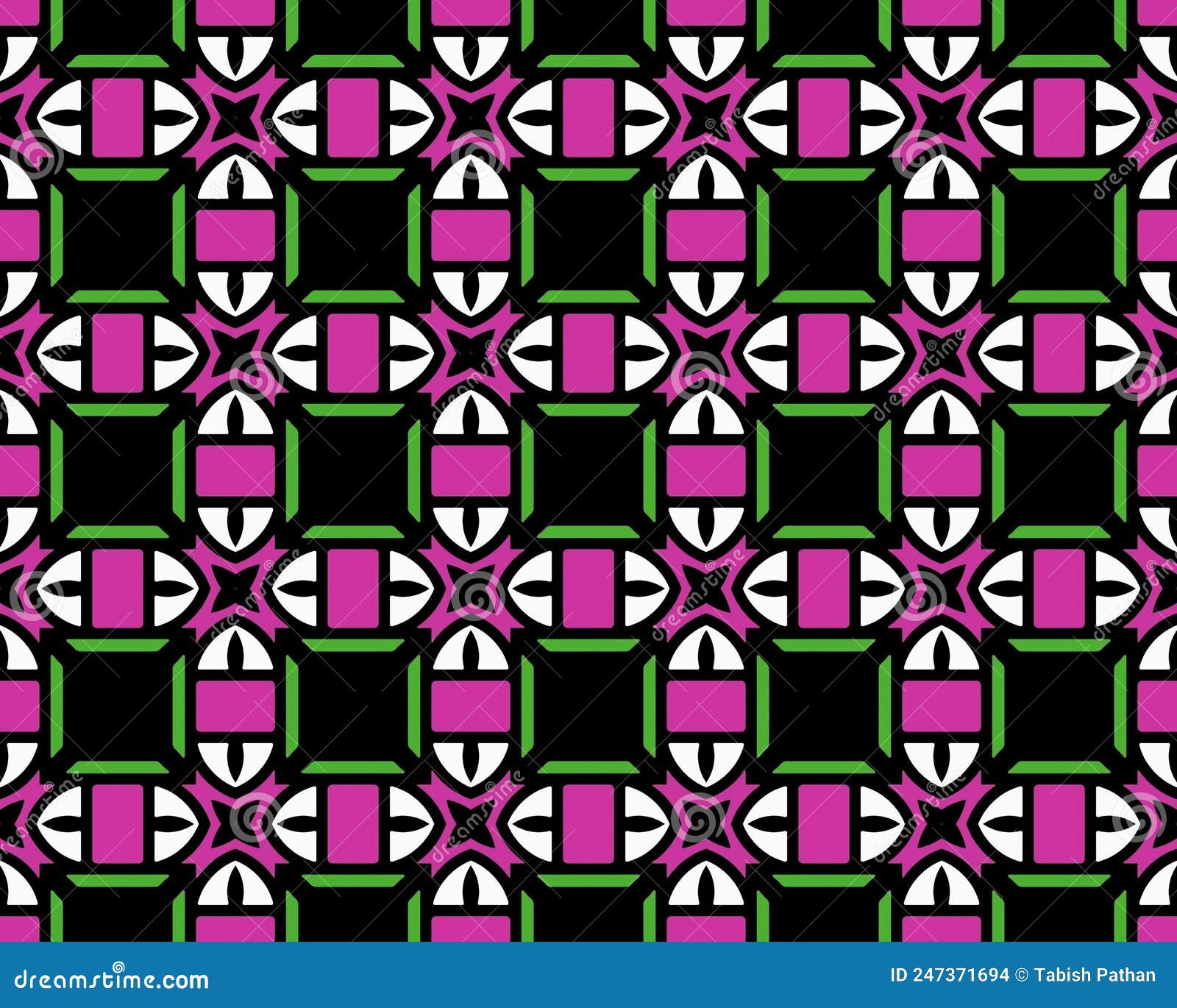 Abstract Illustration of Seamless Tile Pattern with Different Shapes ...