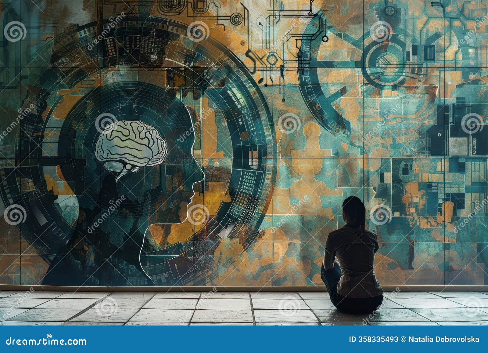 Abstract Illustration of Self-reflection and Cognitive Awareness. Stock ...