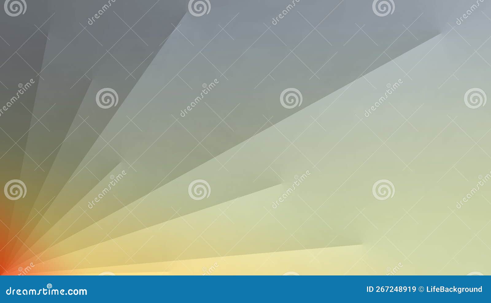Abstract Illustration of a Setting Sun with a Gray Gradient Background ...