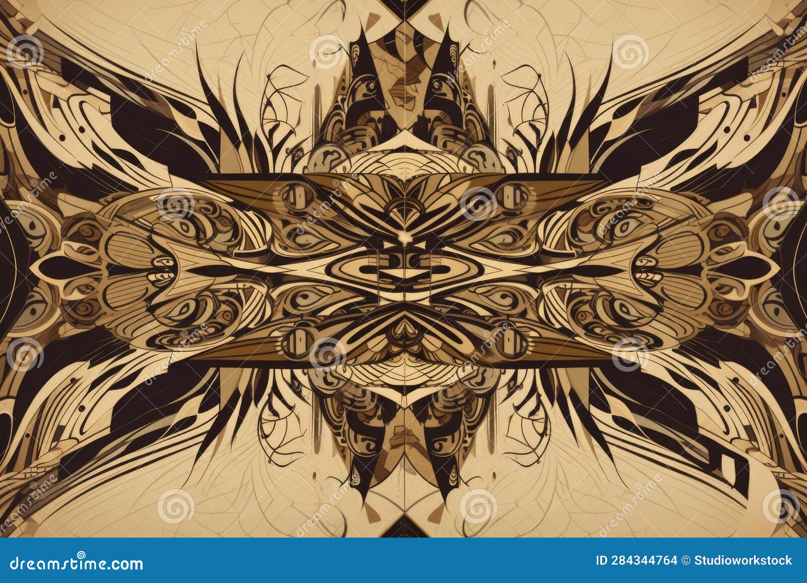 Abstract Illustration, with Shapes and Lines in Symmetrical and ...
