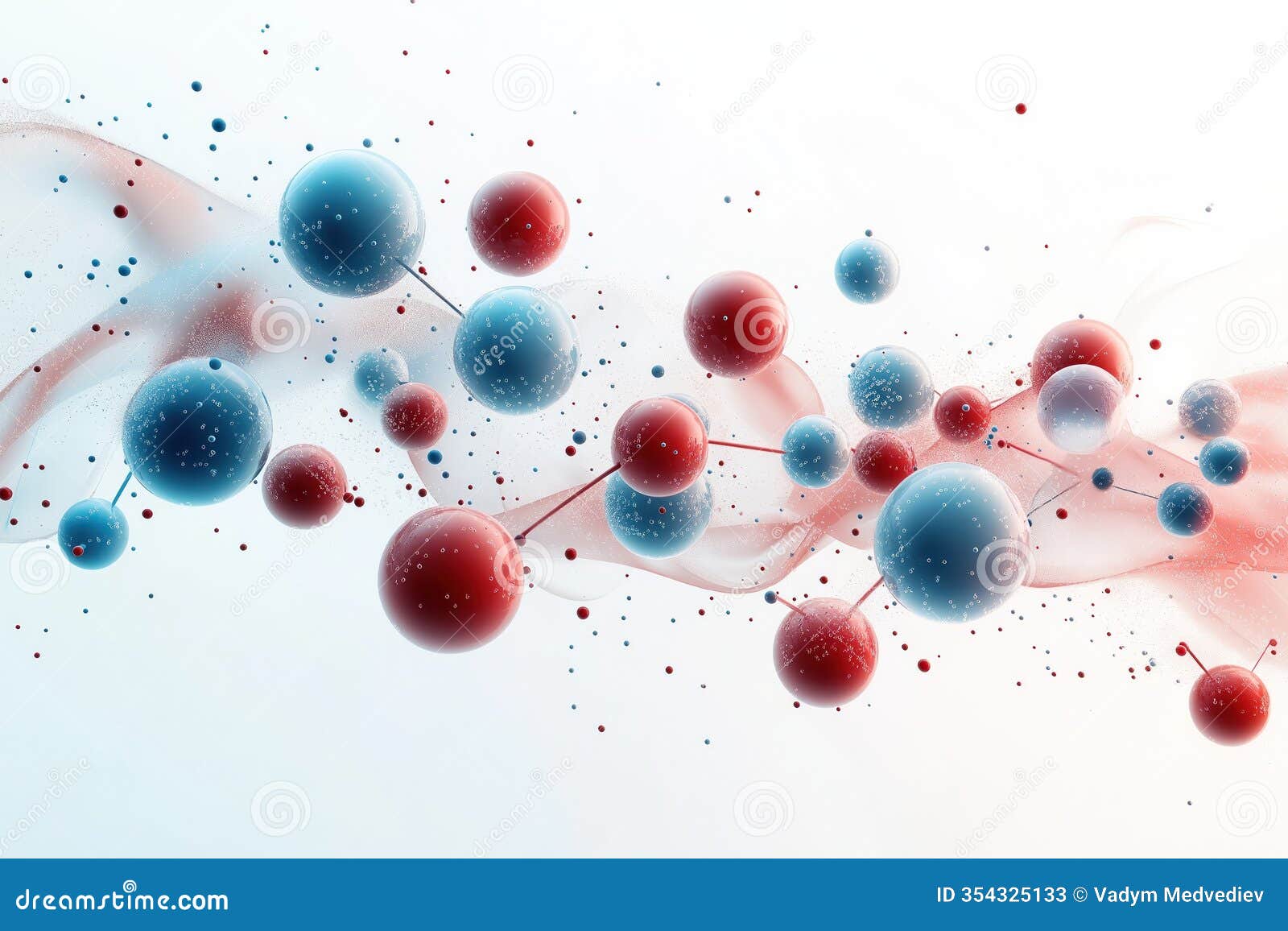 Abstract Illustration Shows Cellular Metabolism. Molecules ...