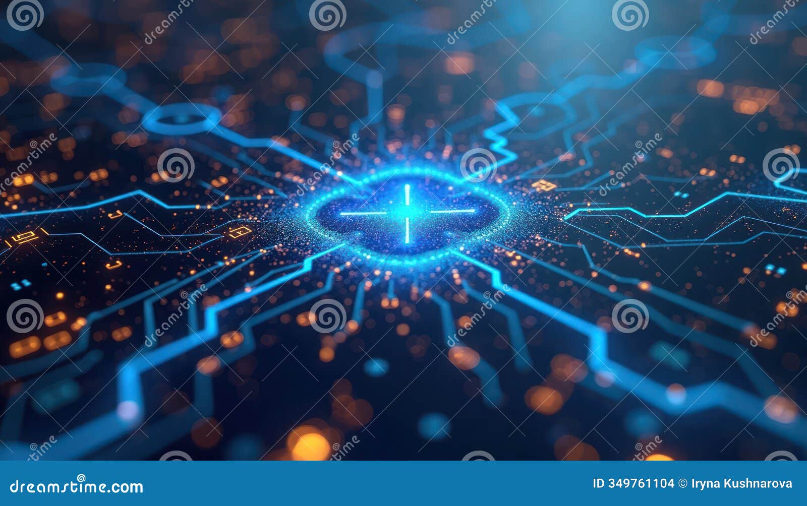 Abstract Illustration Shows Complex Tech Network. Modern Tech Design ...