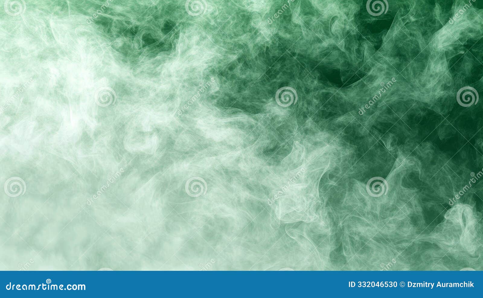 An Abstract Illustration of a Smokey Green Cloud on an Isolated ...