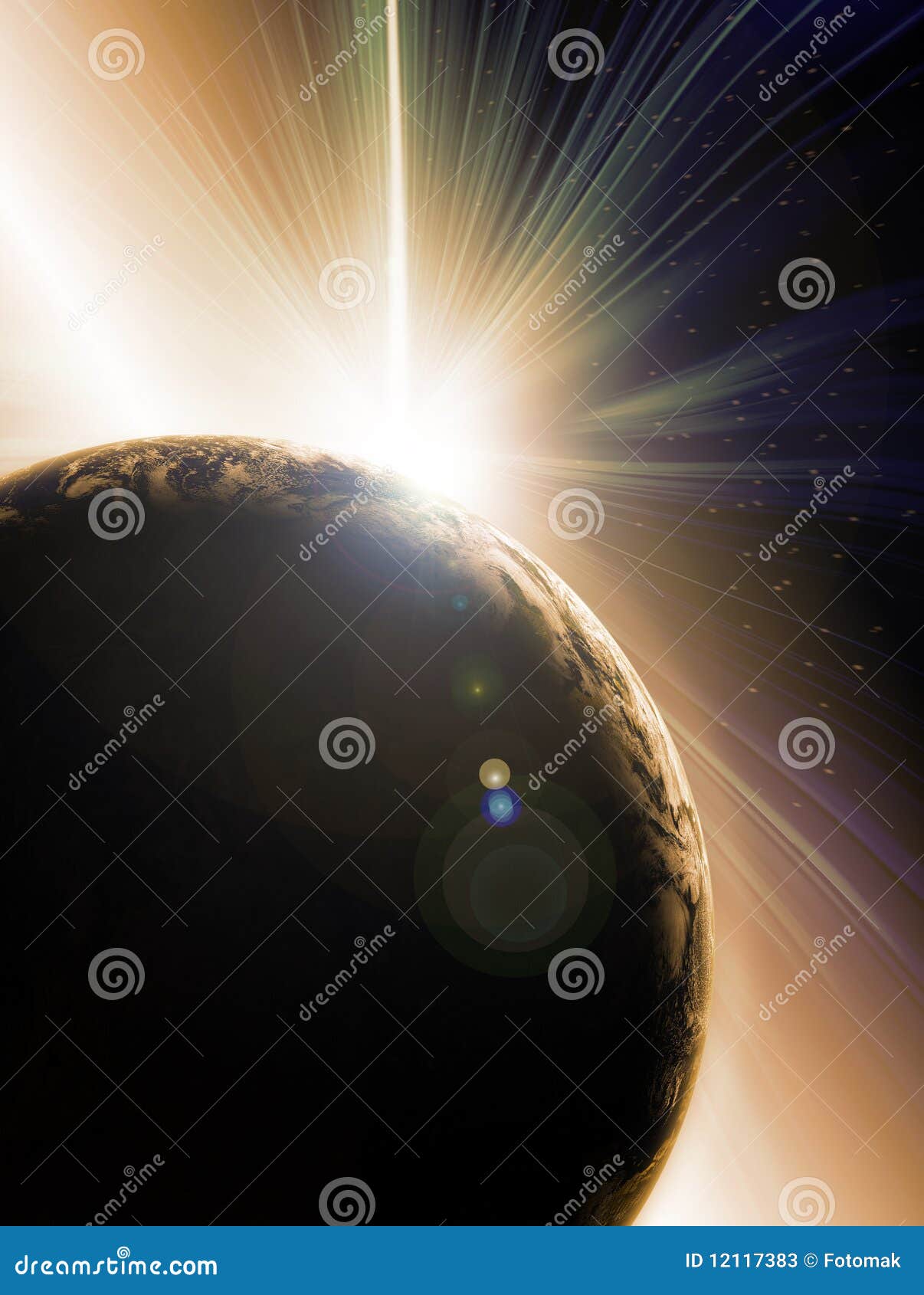 Abstract Illustration of Solar Eclipse Stock Illustration ...