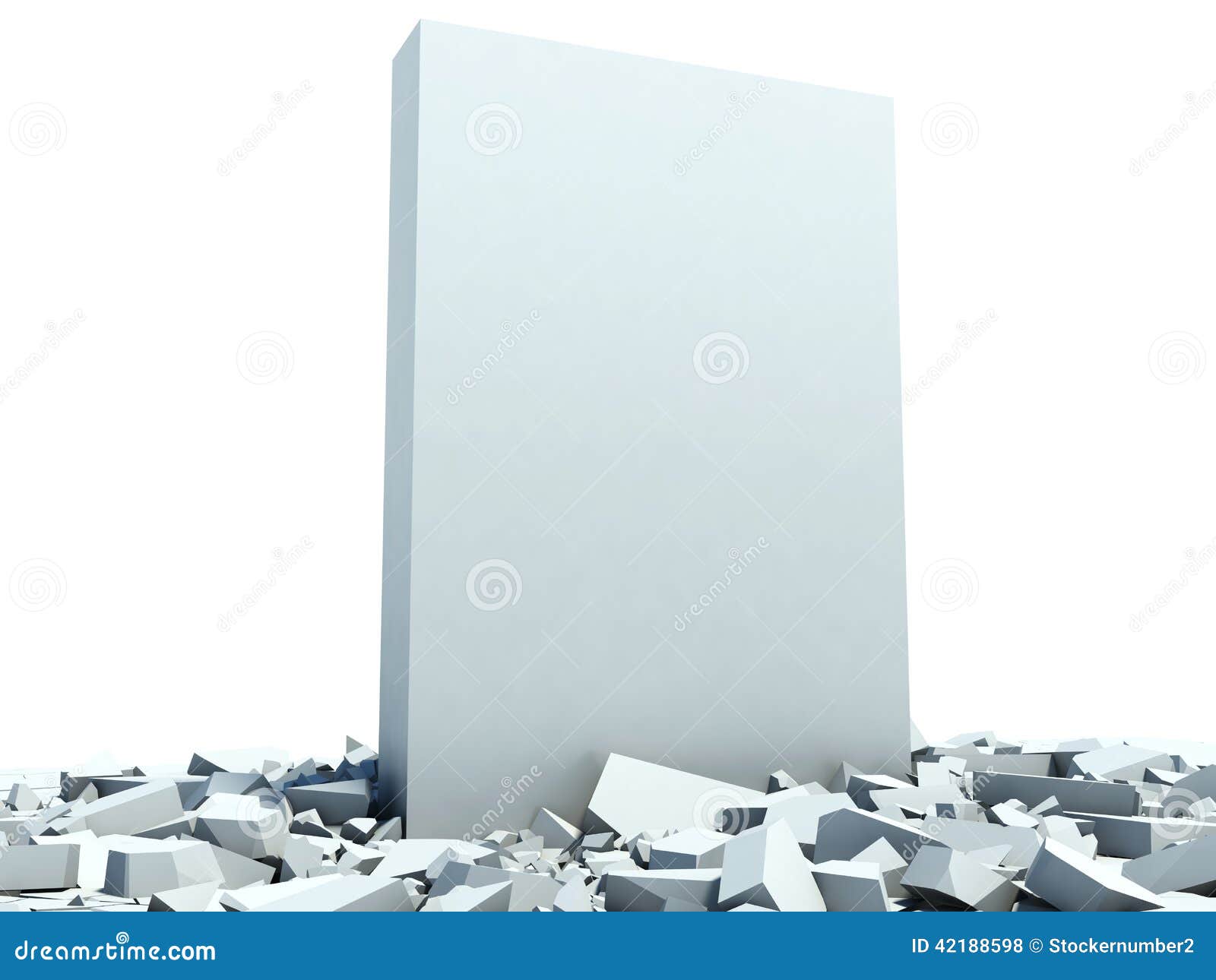 Abstract Illustration of Solid Concrete Block Stock Illustration ...