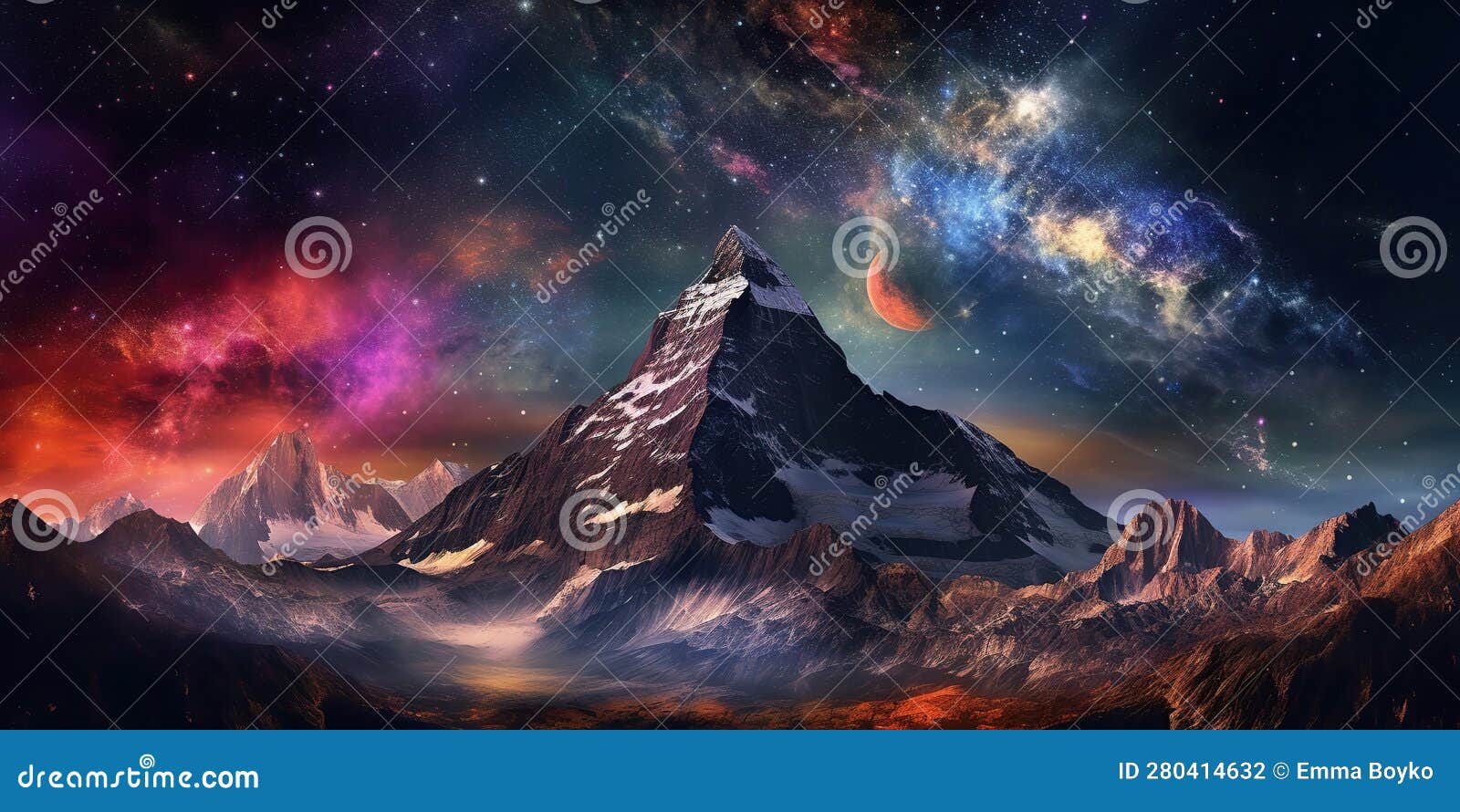 Abstract Illustration of Space on the Theme of the Origin of Life in ...