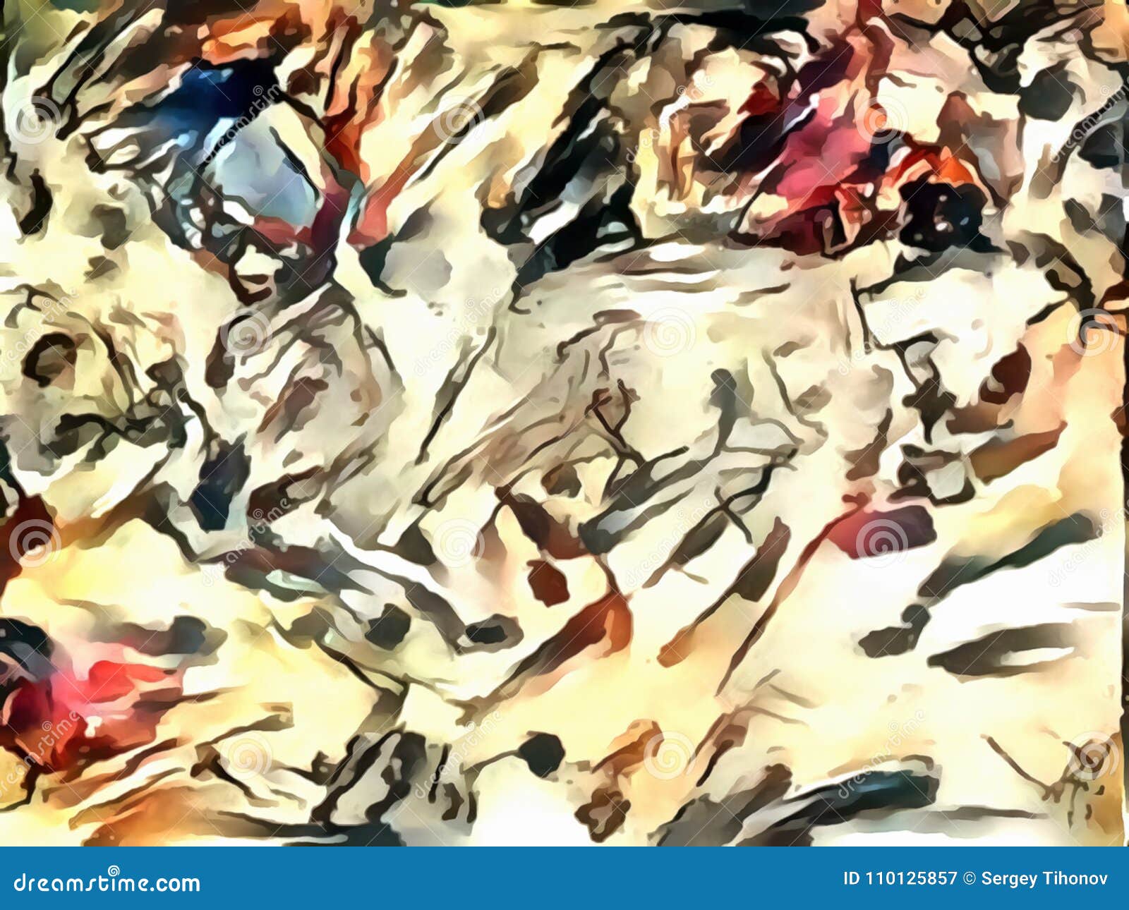 Abstract Illustration in Style of Avant-garde Stock Illustration ...