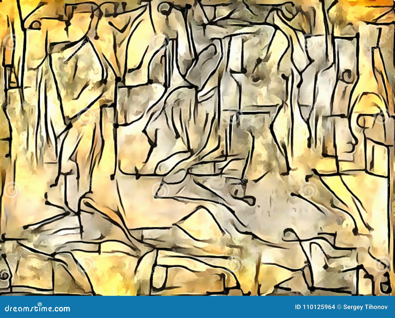 Abstract Illustration in Style of Avant-garde Stock Illustration ...