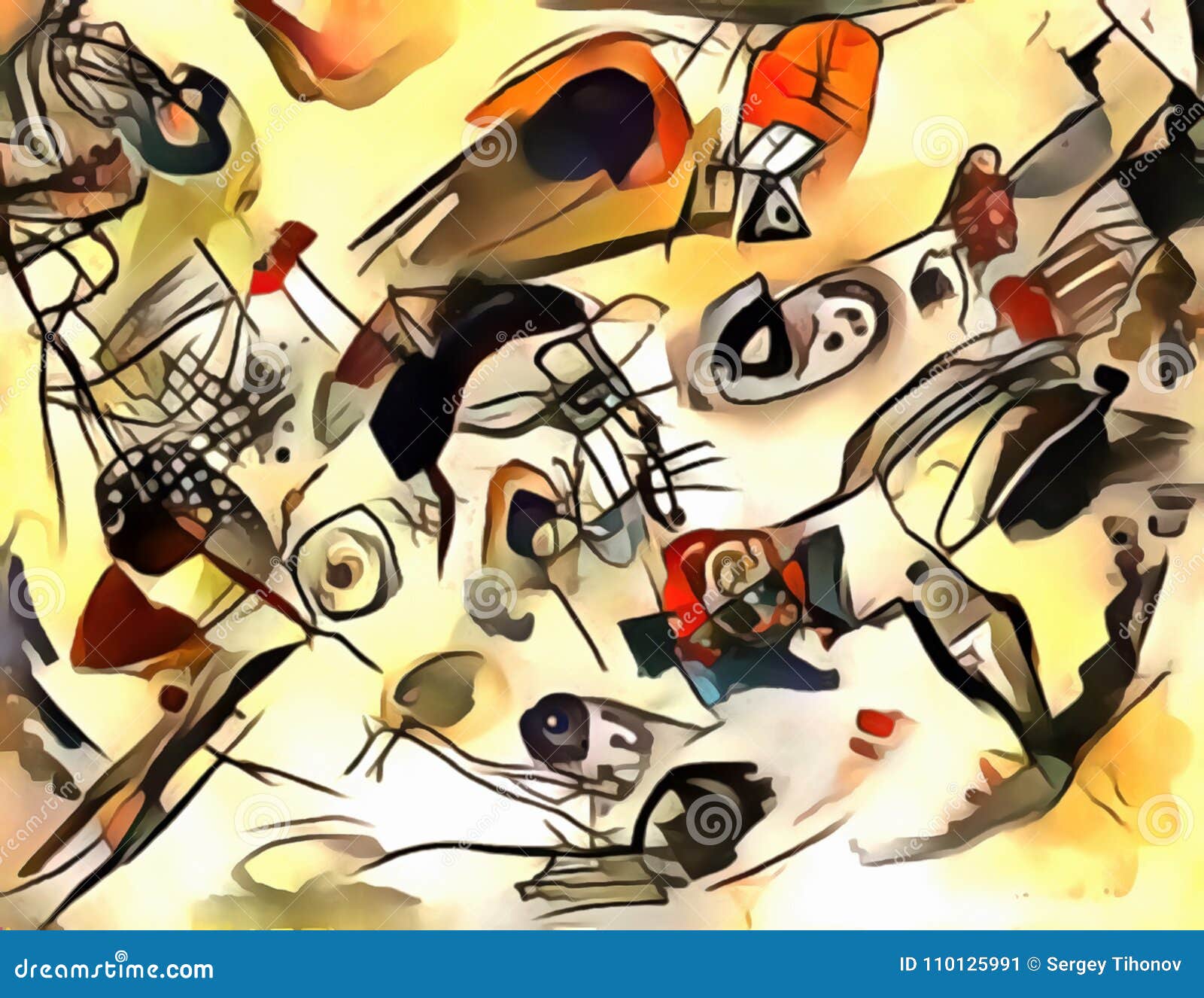 Abstract Illustration in Style of Avant-garde Stock Illustration ...