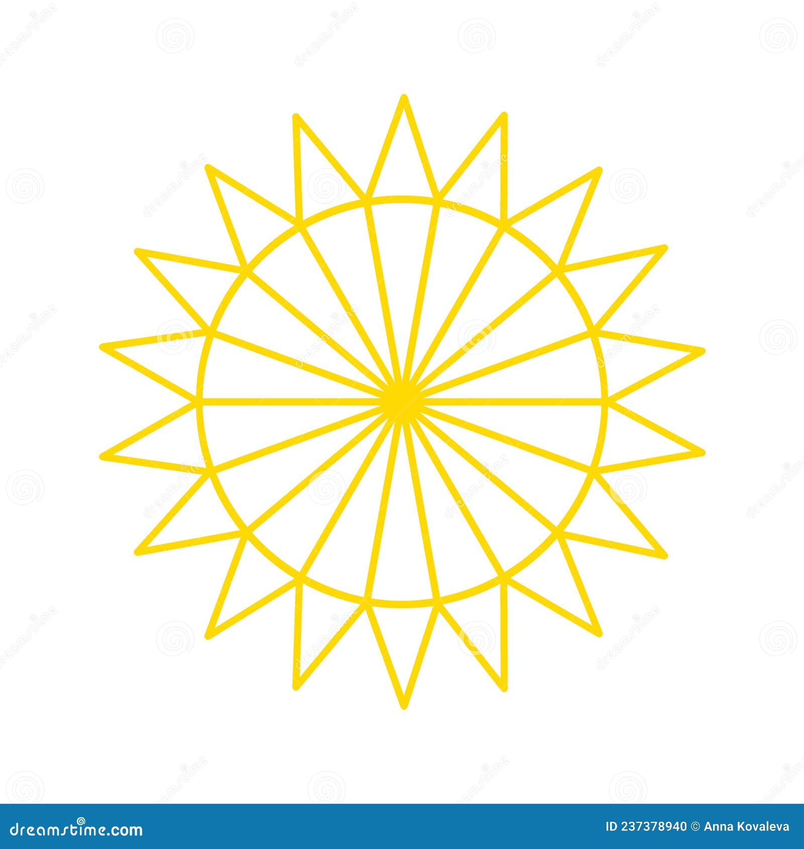 Abstract Illustration of the Sun. Schematic Representation of the Sun ...