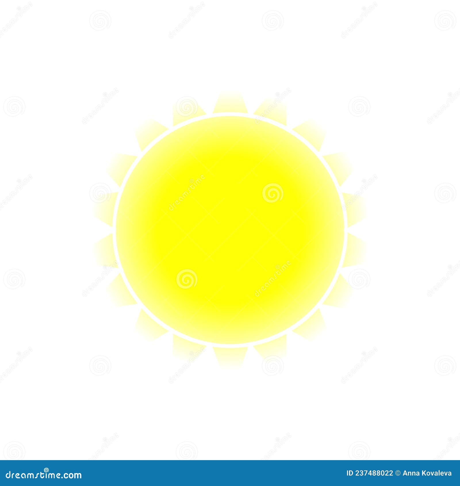 Abstract Illustration of the Sun. Schematic Representation of the Sun ...