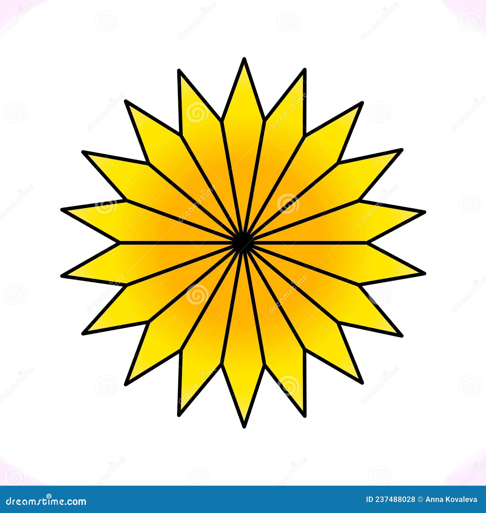 Abstract Illustration of the Sun. Schematic Representation of the Sun ...