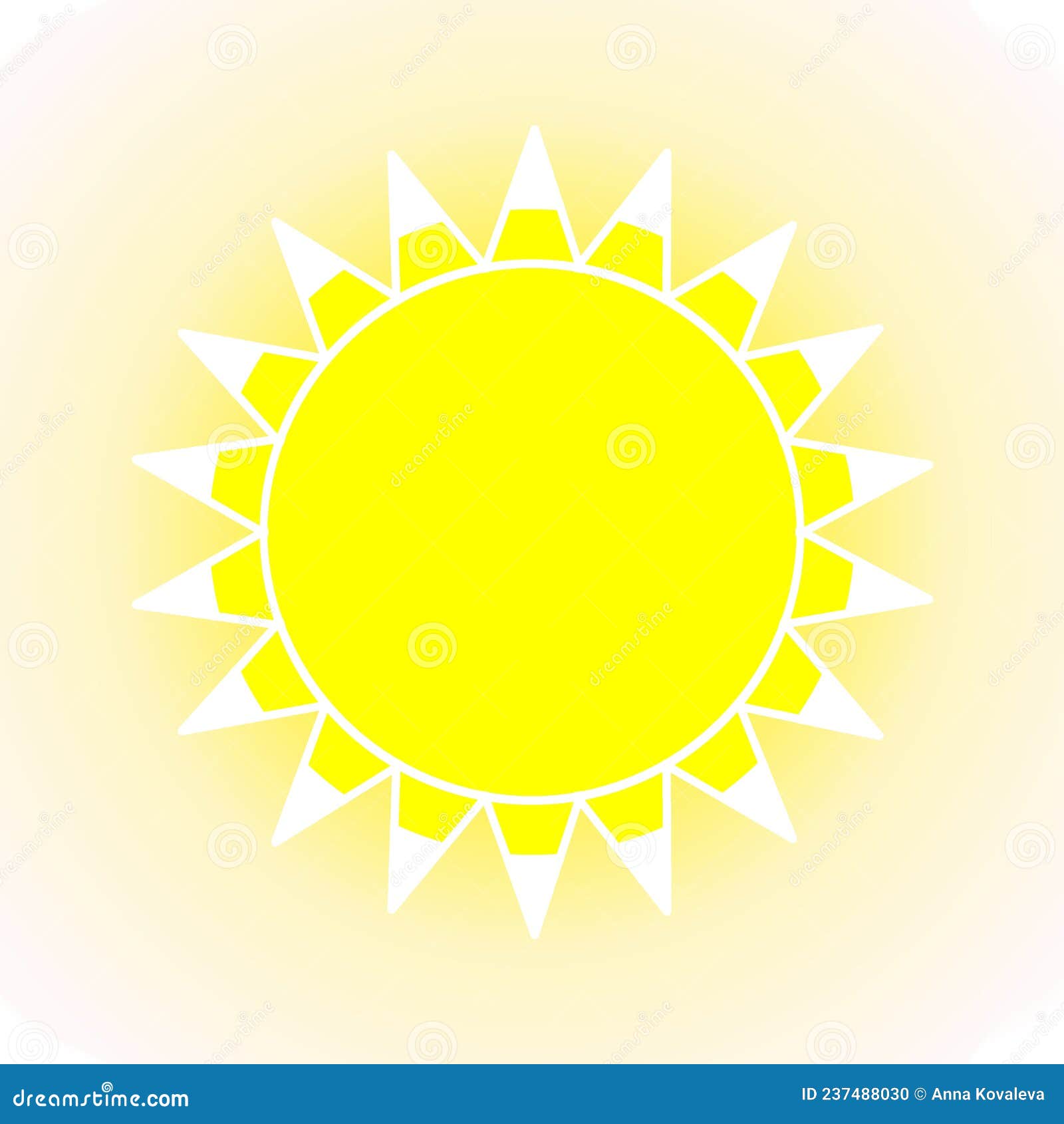 Abstract Illustration of the Sun. Schematic Representation of the Sun ...