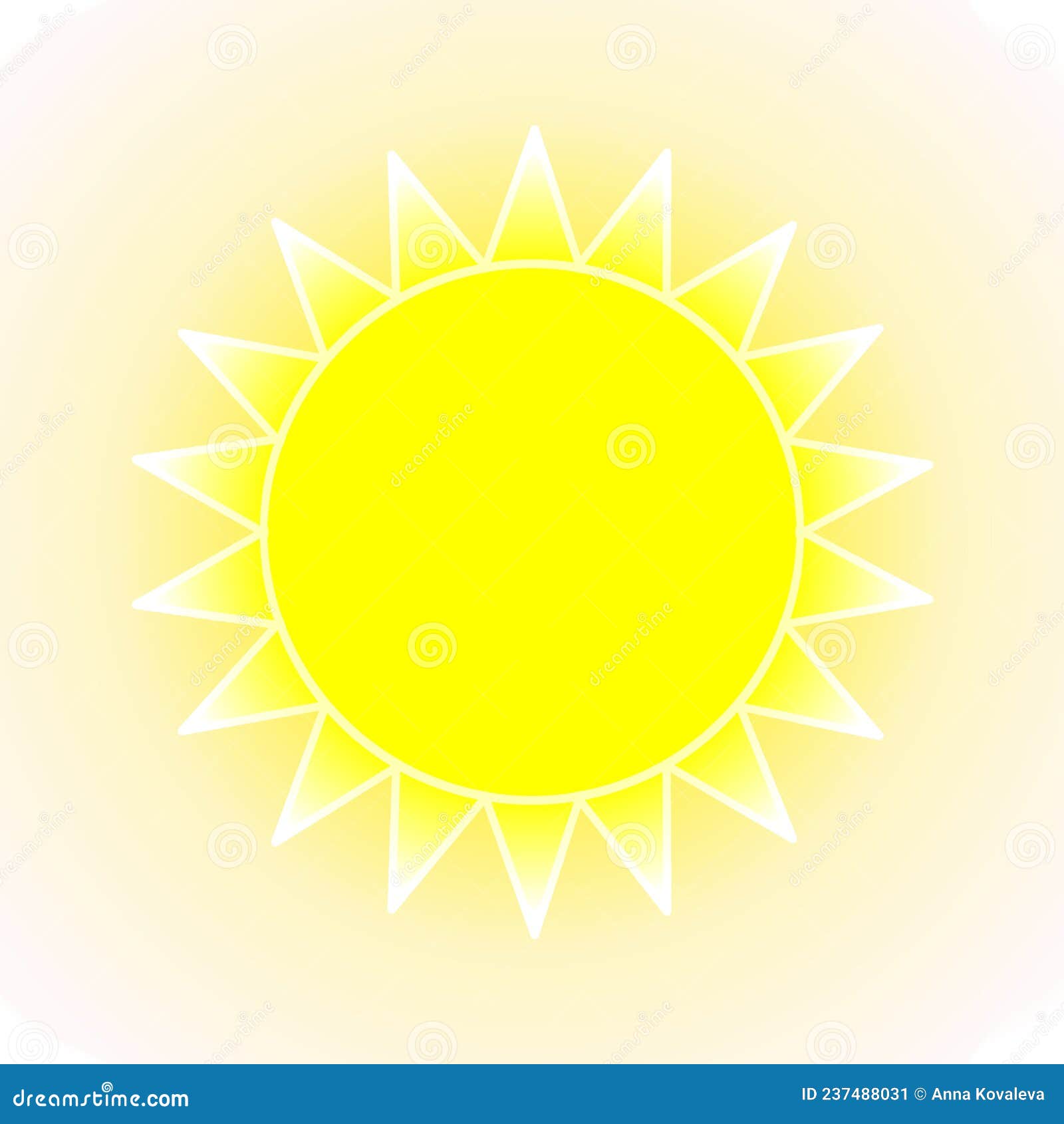 Abstract Illustration of the Sun. Schematic Representation of the Sun ...