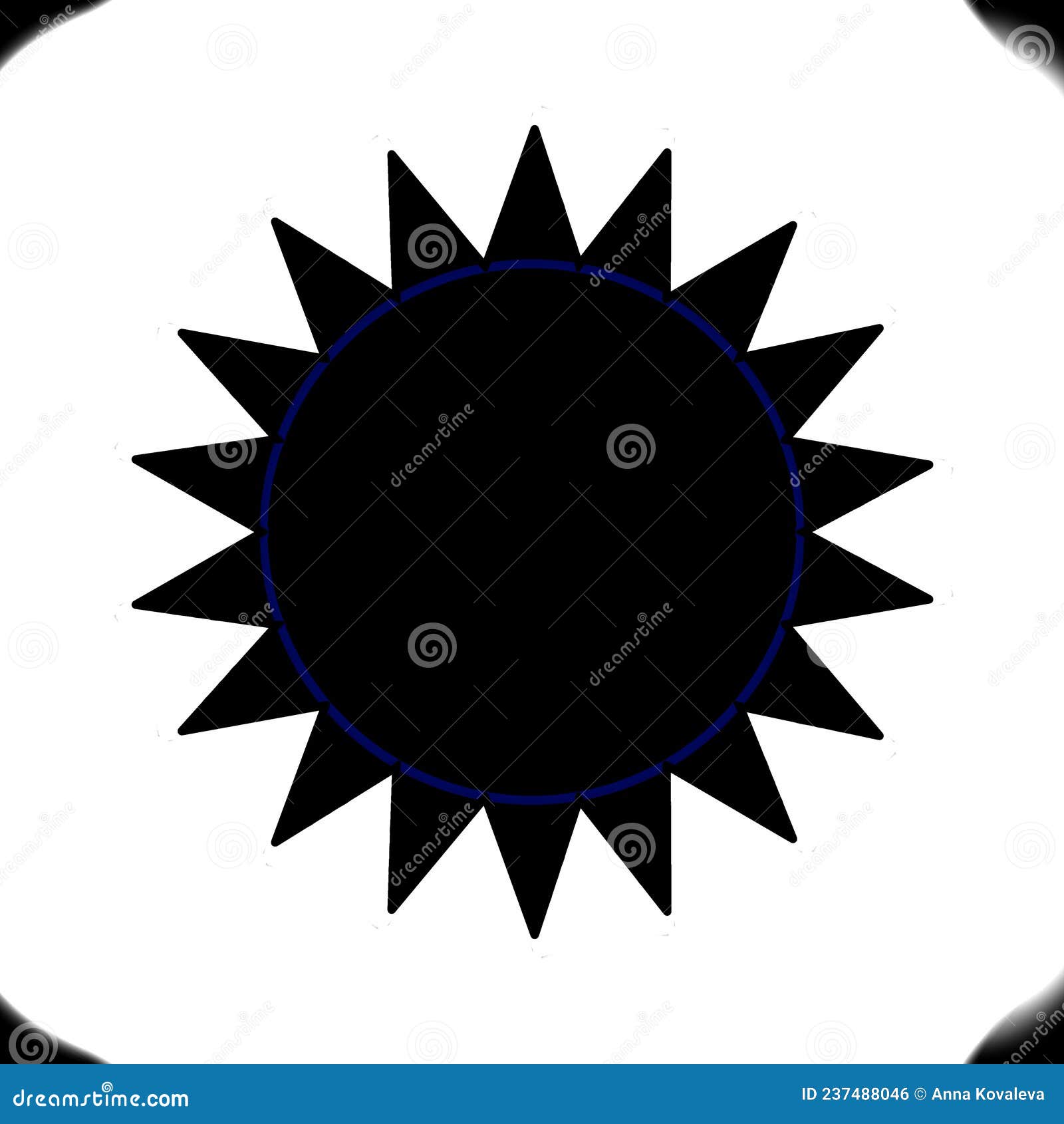 Abstract Illustration of the Sun. Schematic Representation of the Sun ...