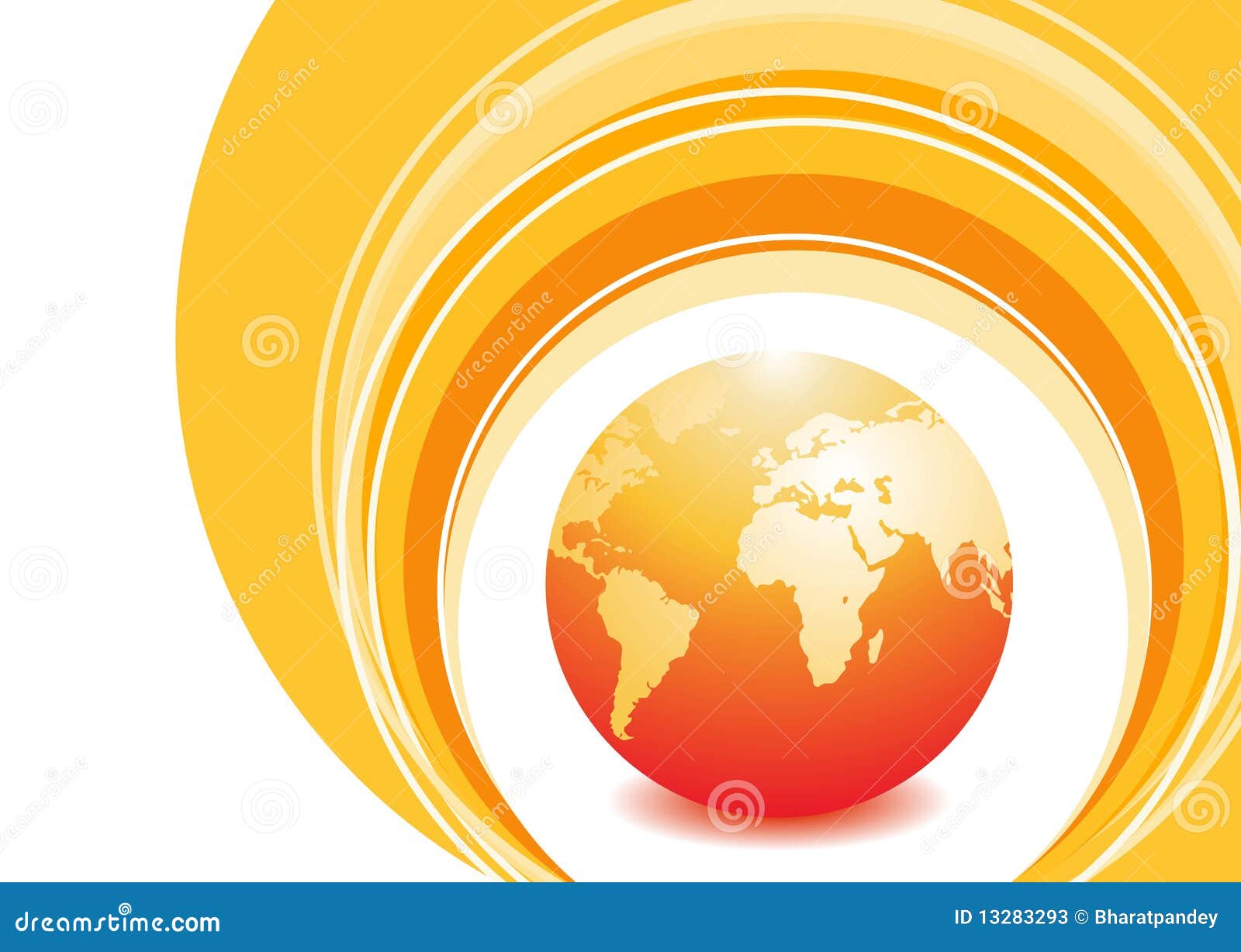 Abstract Illustration with Swirl Globe Stock Vector - Illustration of ...