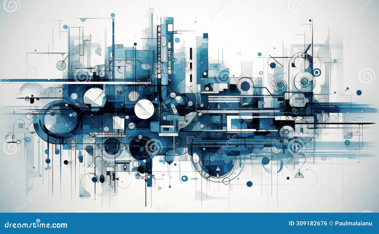 Abstract Illustration with Technical Text Mixed with Technical and ...