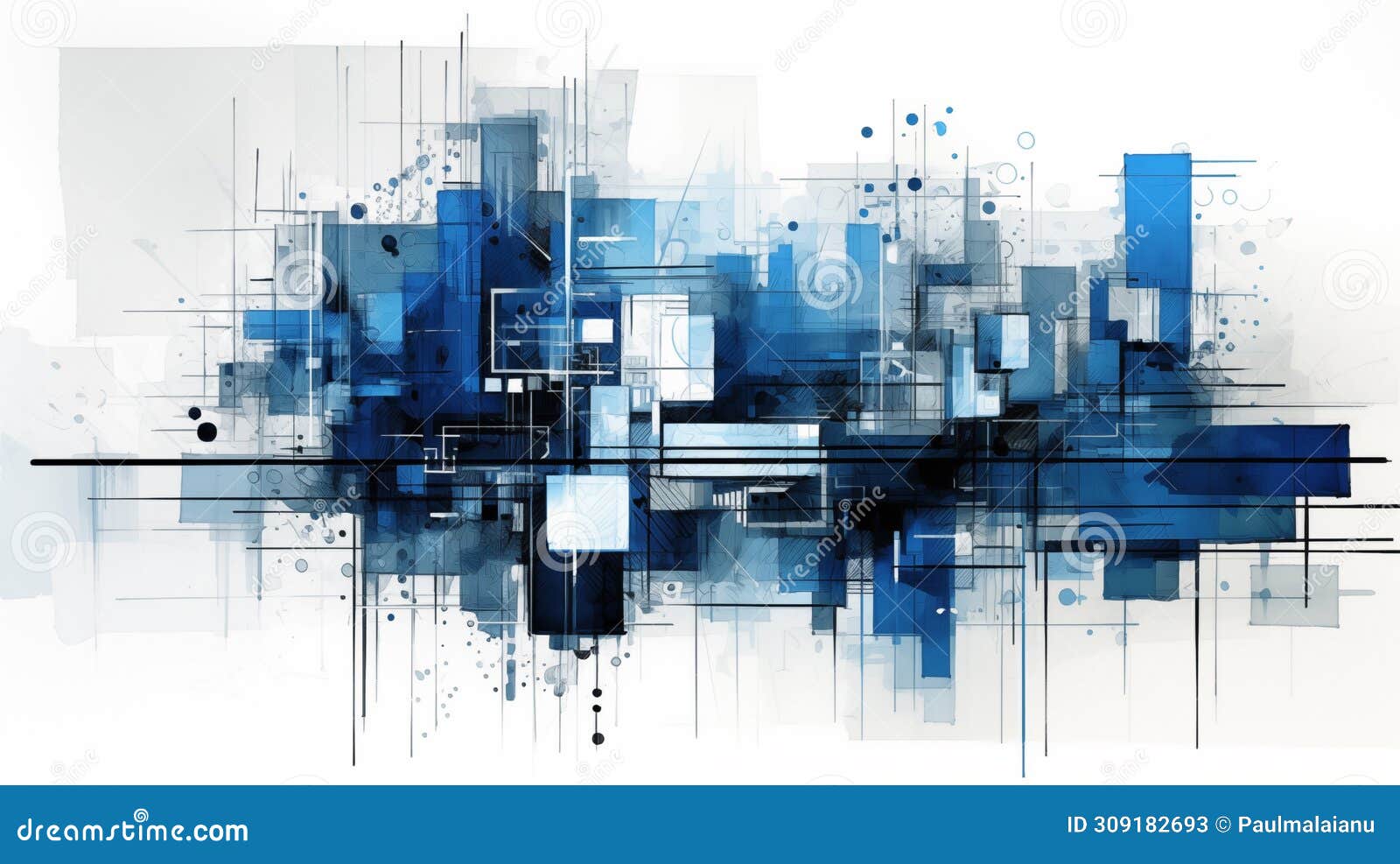 Abstract Illustration with Technical Text Mixed with Technical and ...