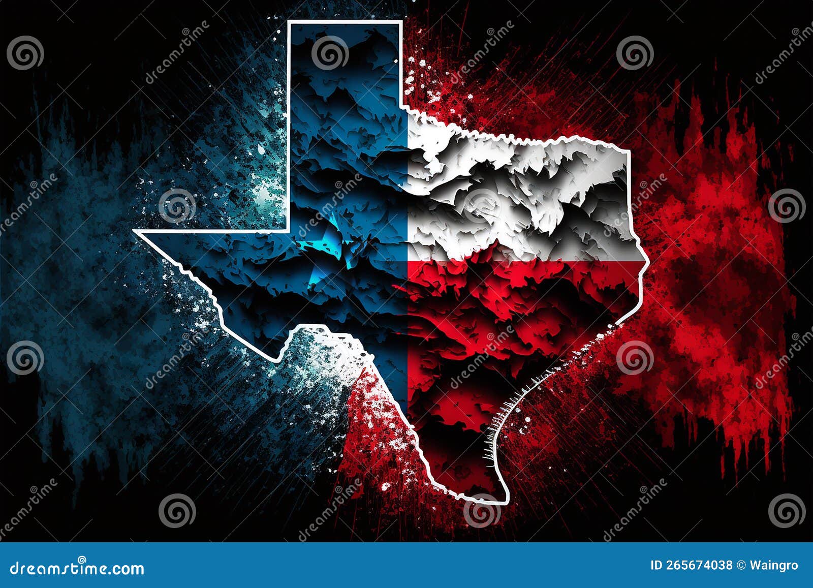 Illustration of Texas Map with Flag Stock Photo - Image of texas ...