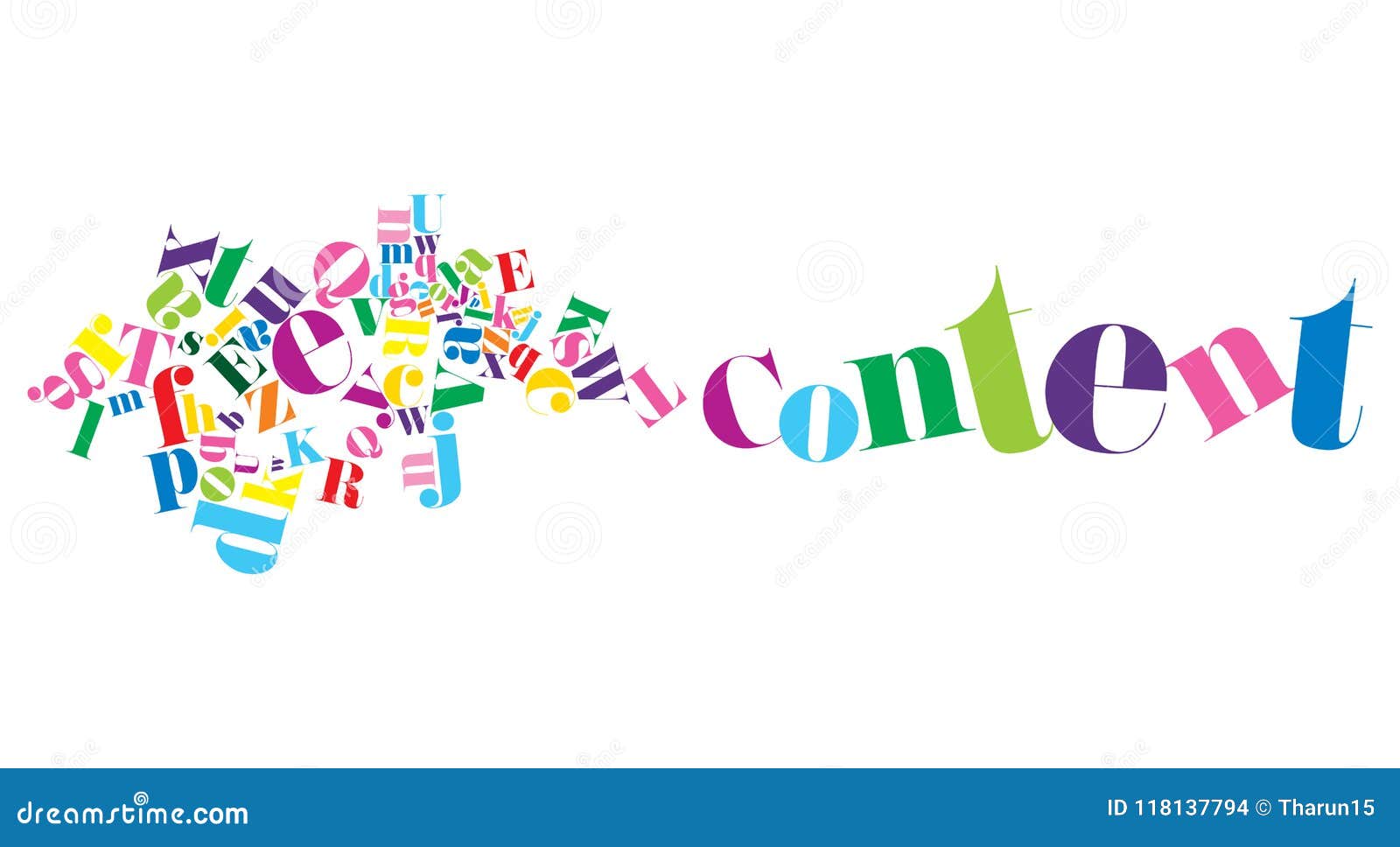 An Abstract Illustration on the Text Content Stock Illustration ...