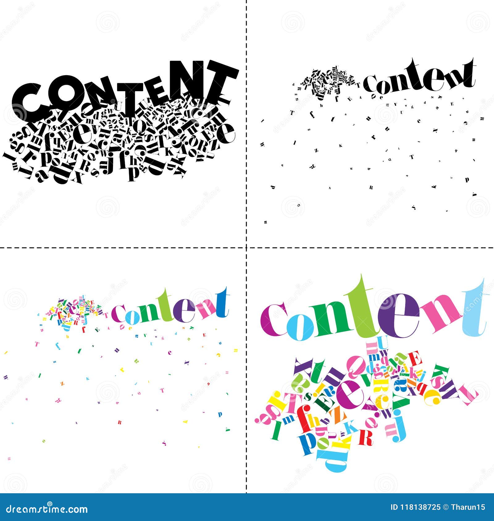 An Abstract Illustration on the Text Content Stock Illustration ...