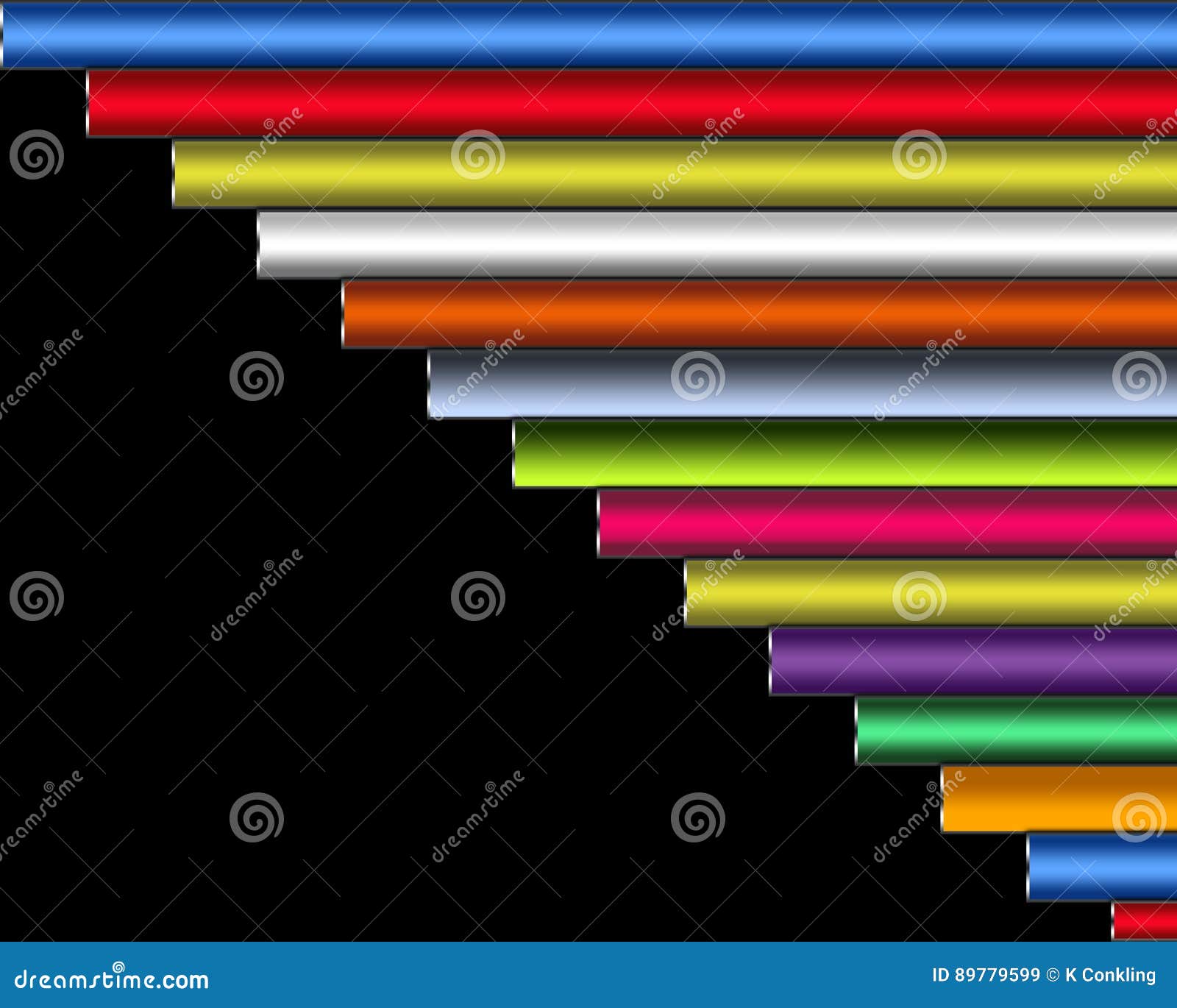 An Abstract Illustration of Thick Line in Different Colors Stock ...