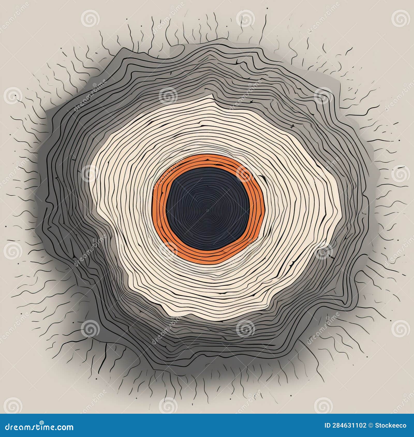 Abstract Illustration of Tree Root with Unique Topography Stock ...