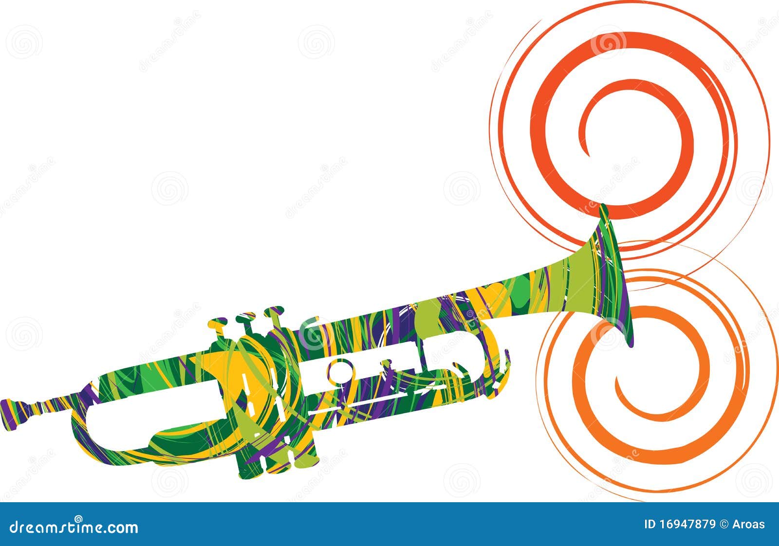 Abstract Illustration of a Trumpet Stock Vector - Illustration of ...