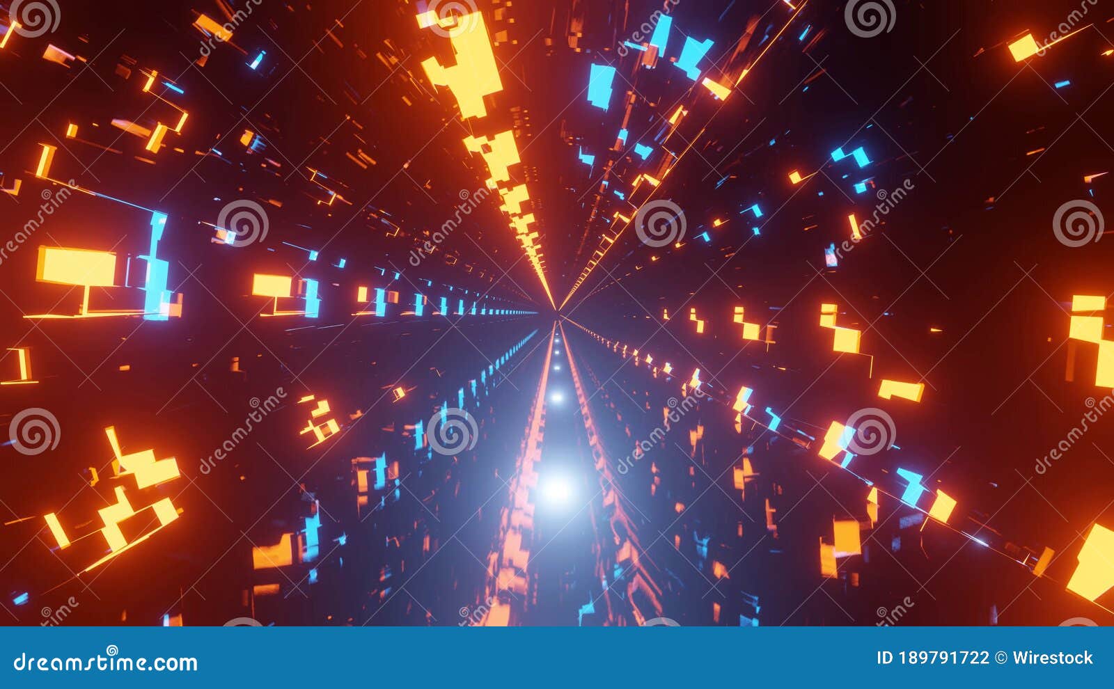 Abstract Illustration of Various Colored Lights Creating Unique ...