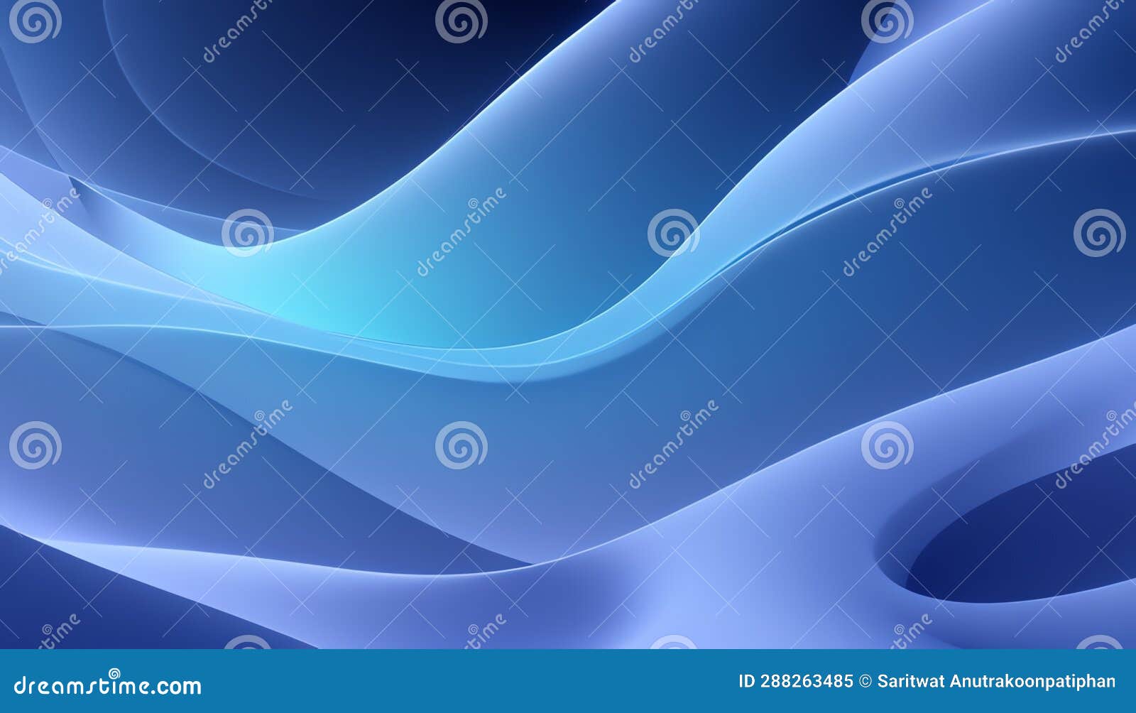 Abstract Illustration Vector Midnight Blue Gradient Wave Background ...