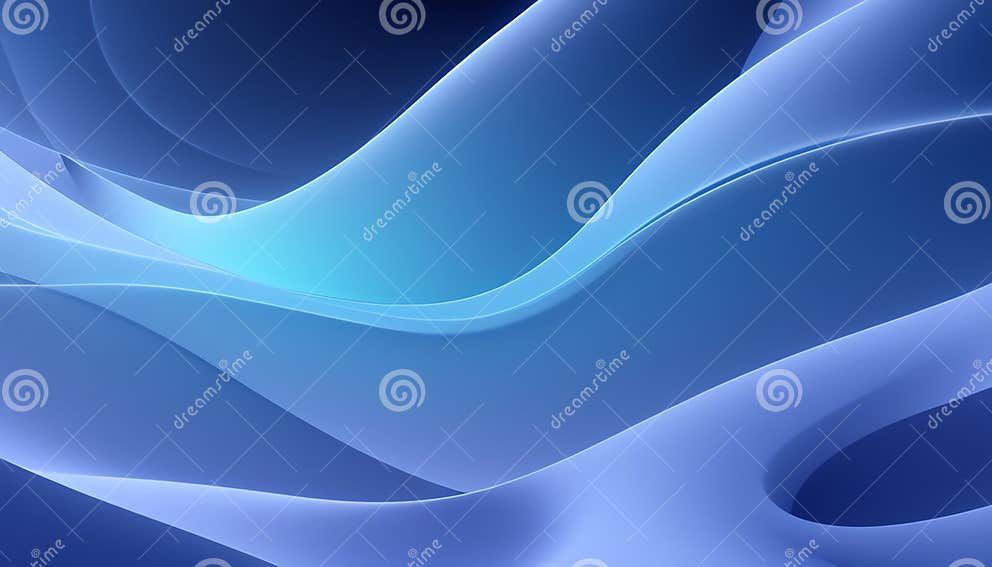 Abstract Illustration Vector Midnight Blue Gradient Wave Background Concept, Stock Illustration ...