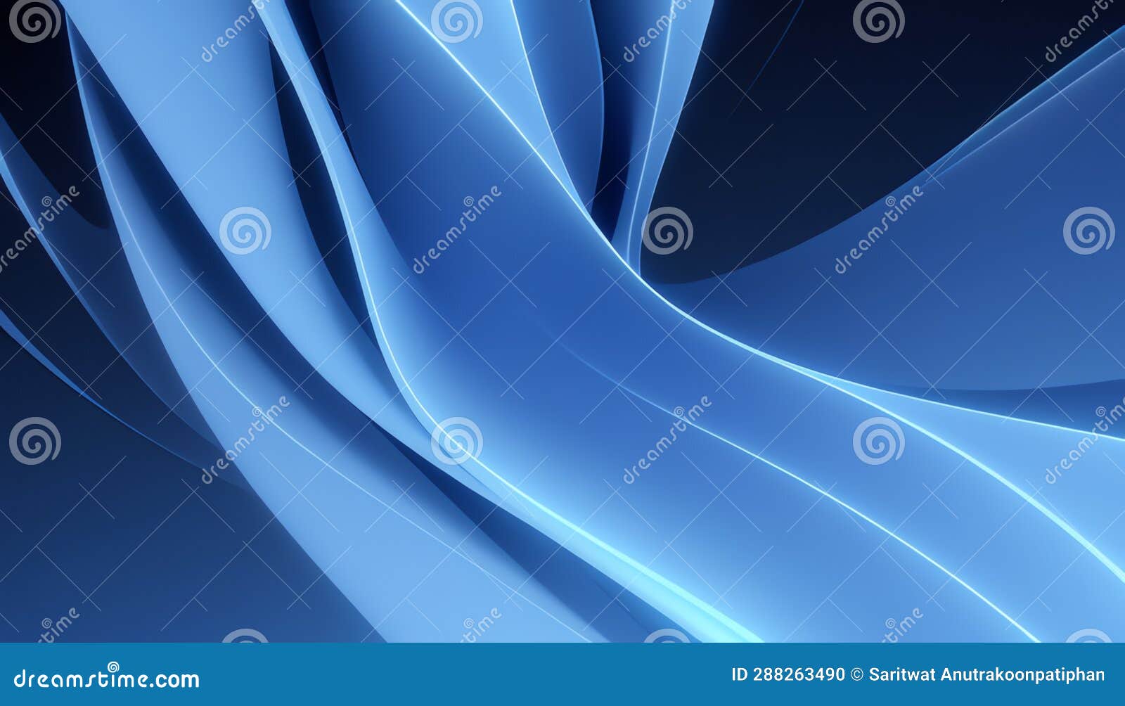 Abstract Illustration Vector Midnight Blue Gradient Wave Background ...
