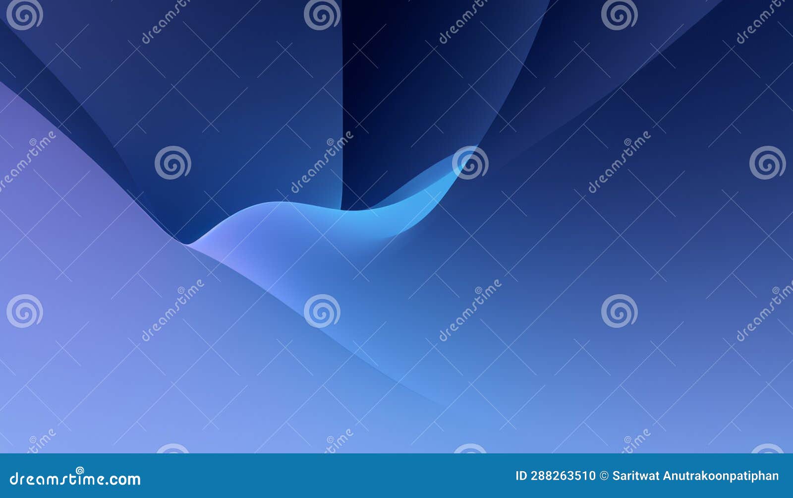 Abstract Illustration Vector Midnight Blue Gradient Wave Background ...